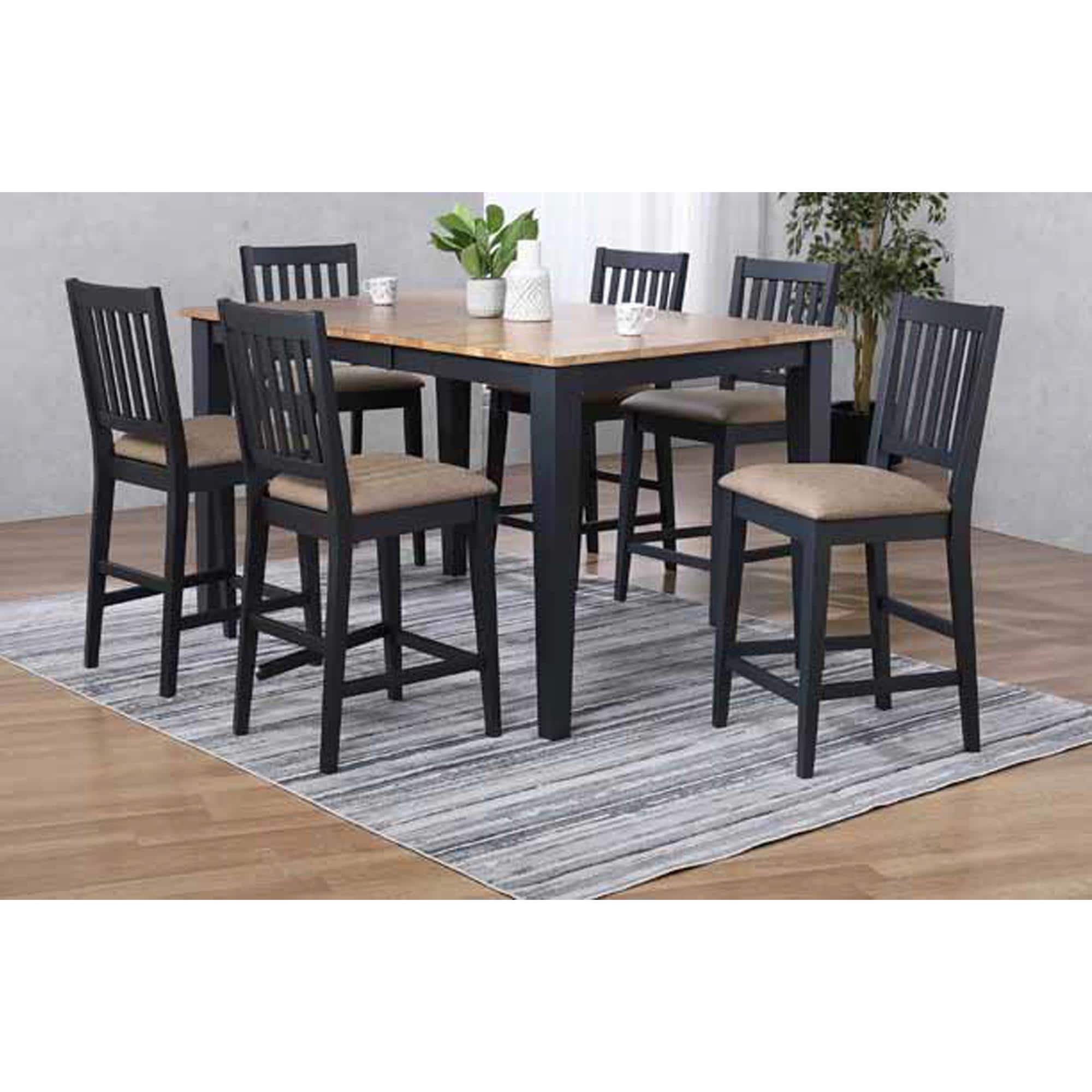 Radius Autumn Winds Counter Leg Dining Table in Black and Distressed ...