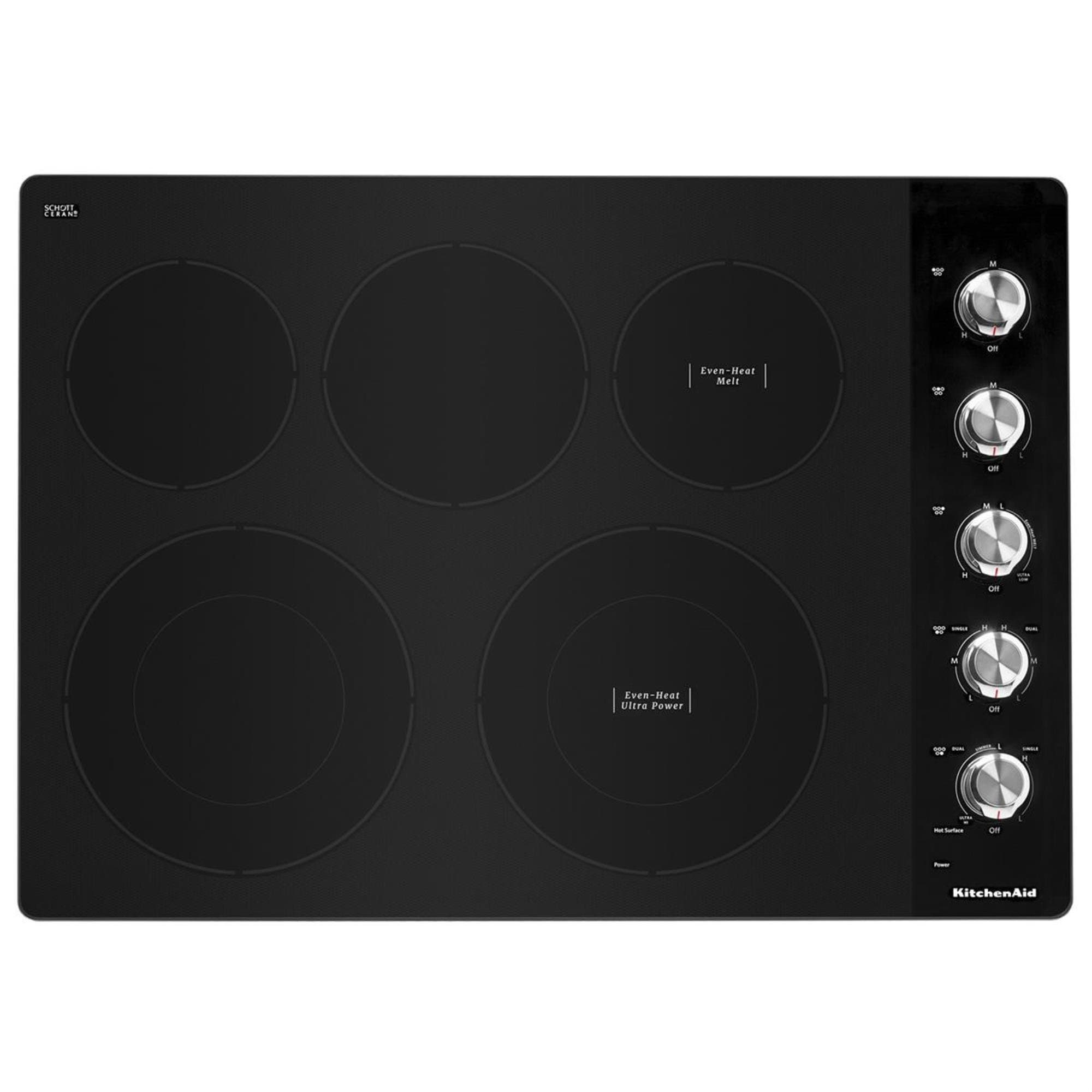 KitchenAid 30" Electric Cooktop in Stainless Steel | Nebraska Furniture ...