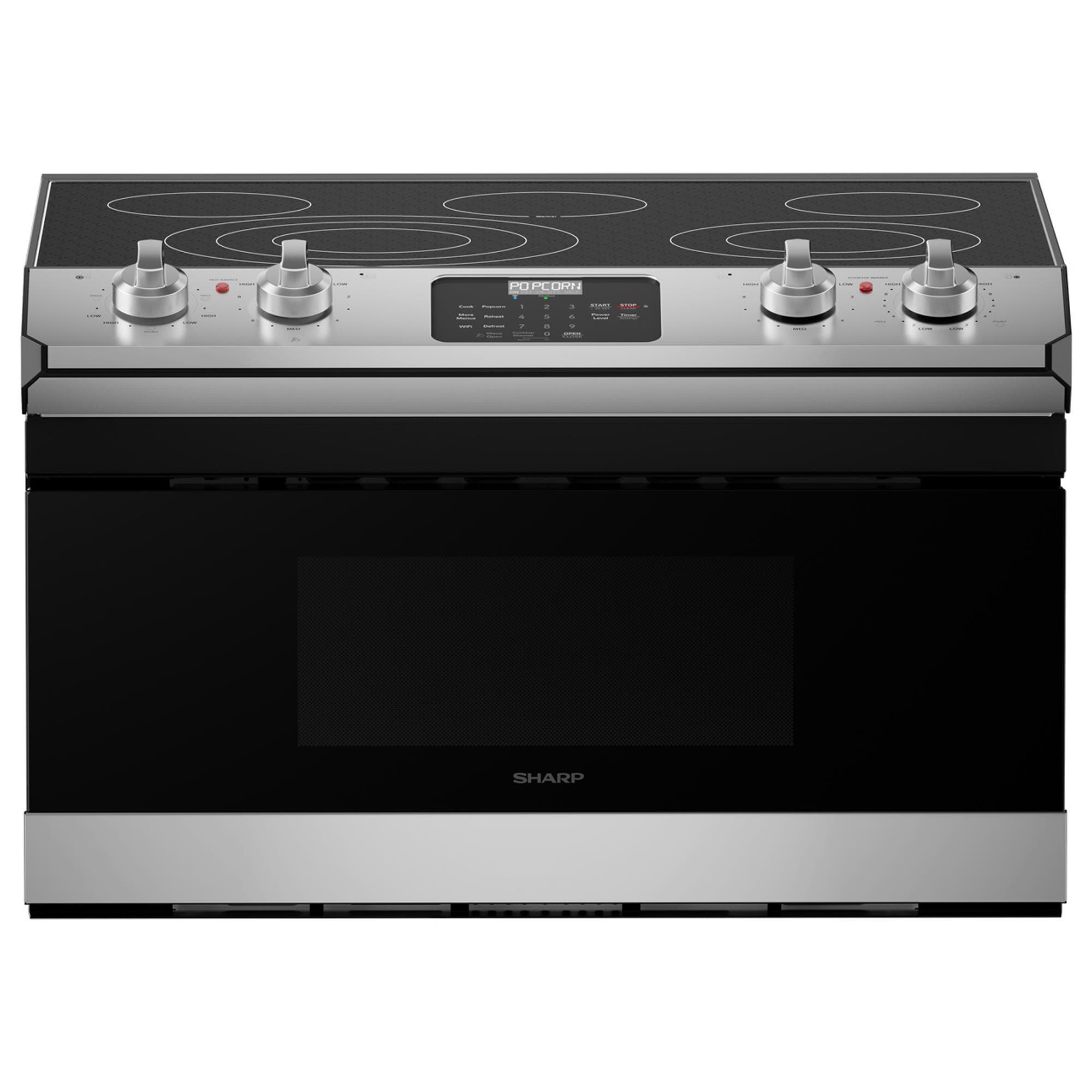 Sharp 30" Smart Electric Radiant Rangetop with Microwave Drawer Oven in ...
