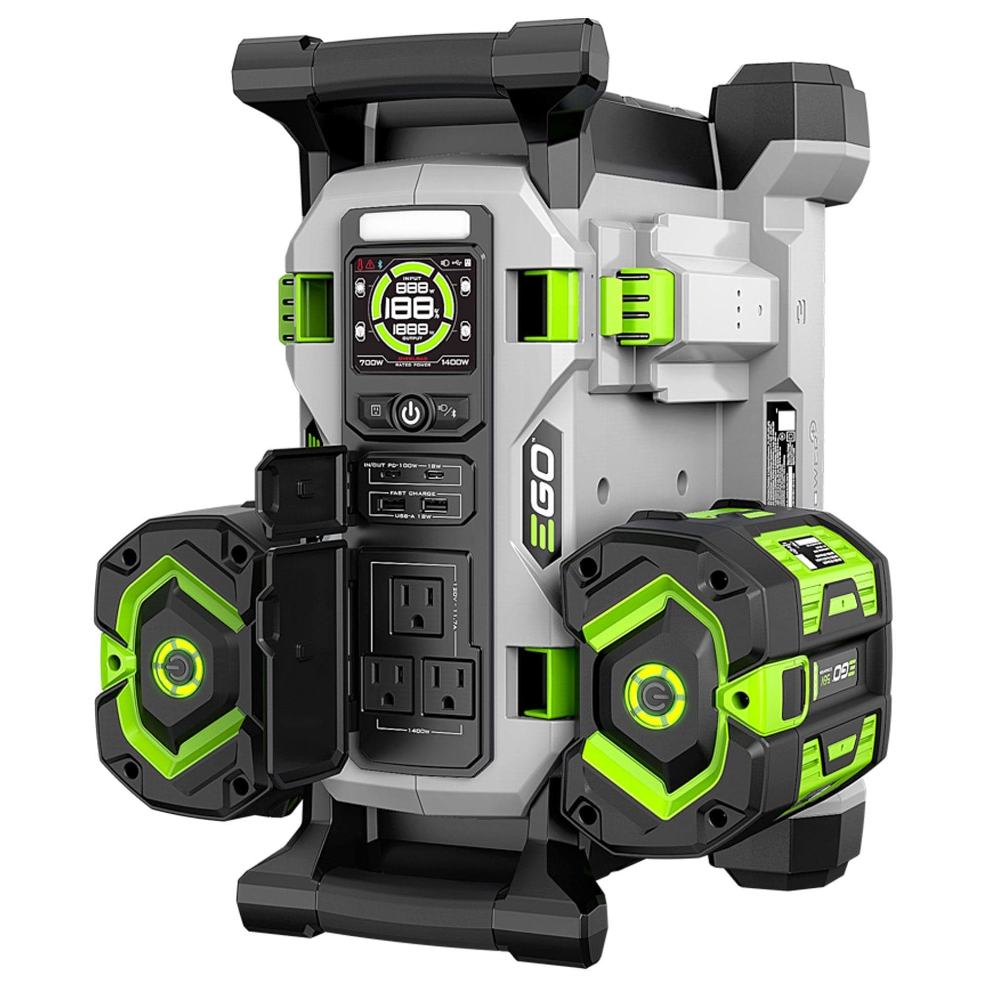 EGO POWER+ Nexus 1400W Portable Power Station, Includes (2) 56V 6.0Ah ...
