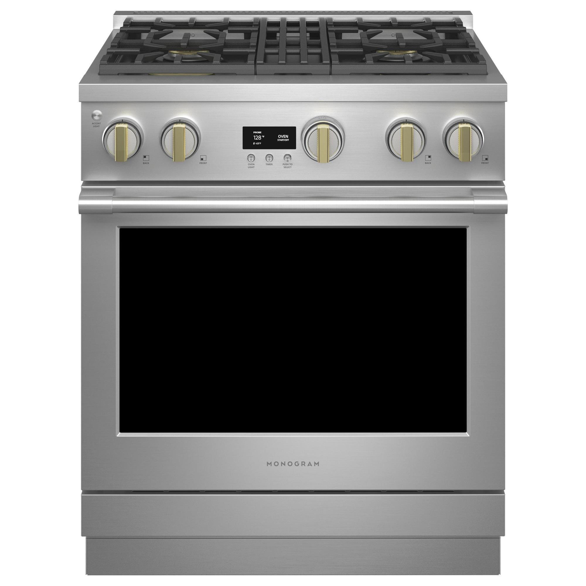 Monogram 30" All Gas Professional Range with 4 Burners in Stainless Steel