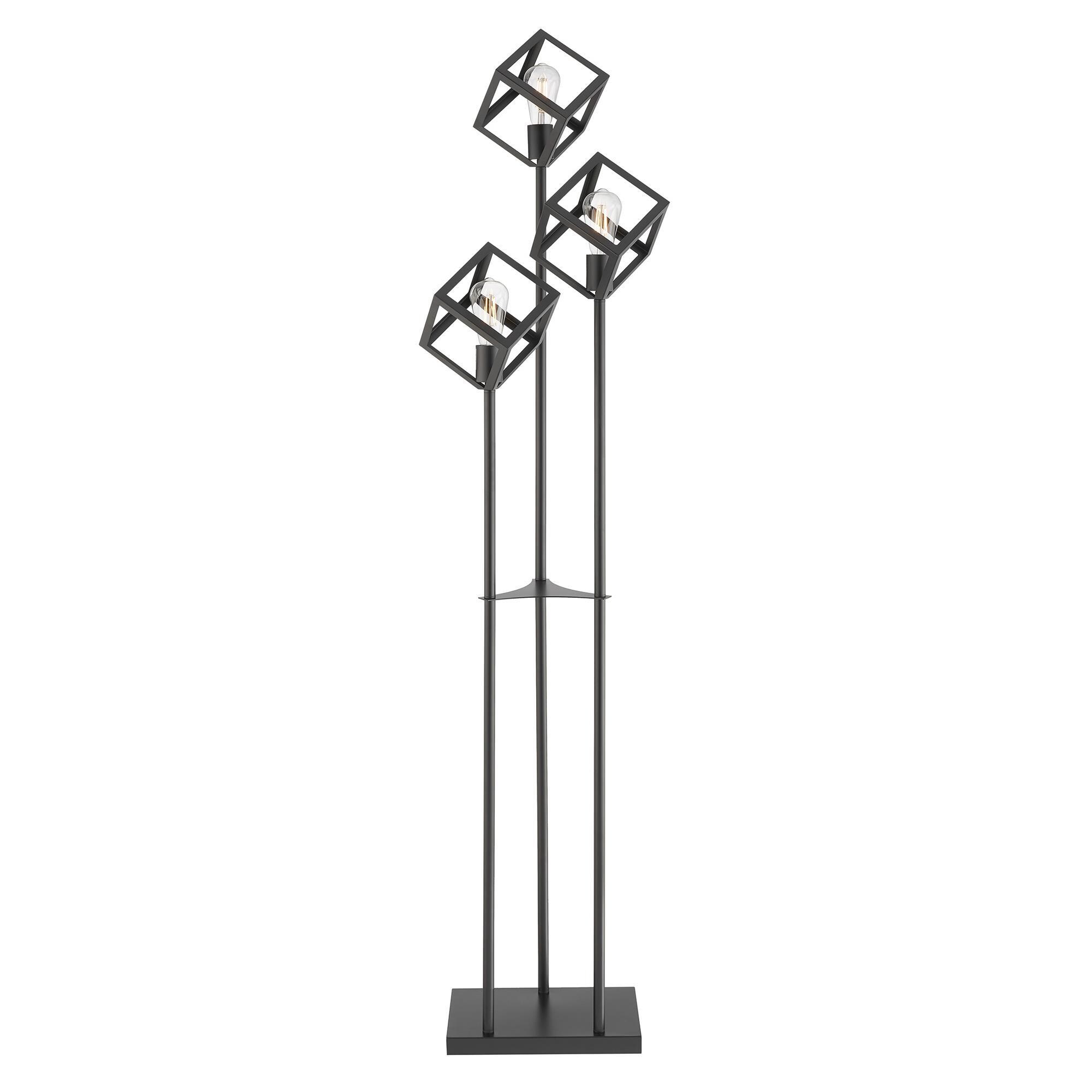 Lite Source Cuboid Floor Lamp in Black | NFM