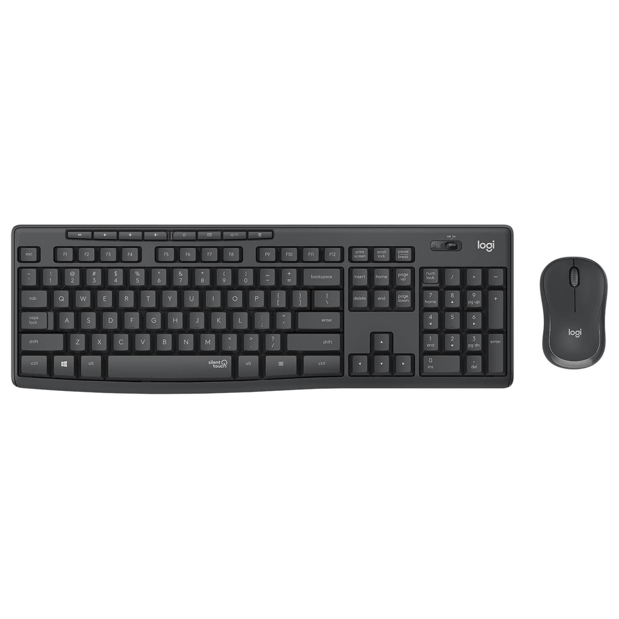 Logitech MK295 Silent Wireless Keyboard and Mouse Combo in Graphite