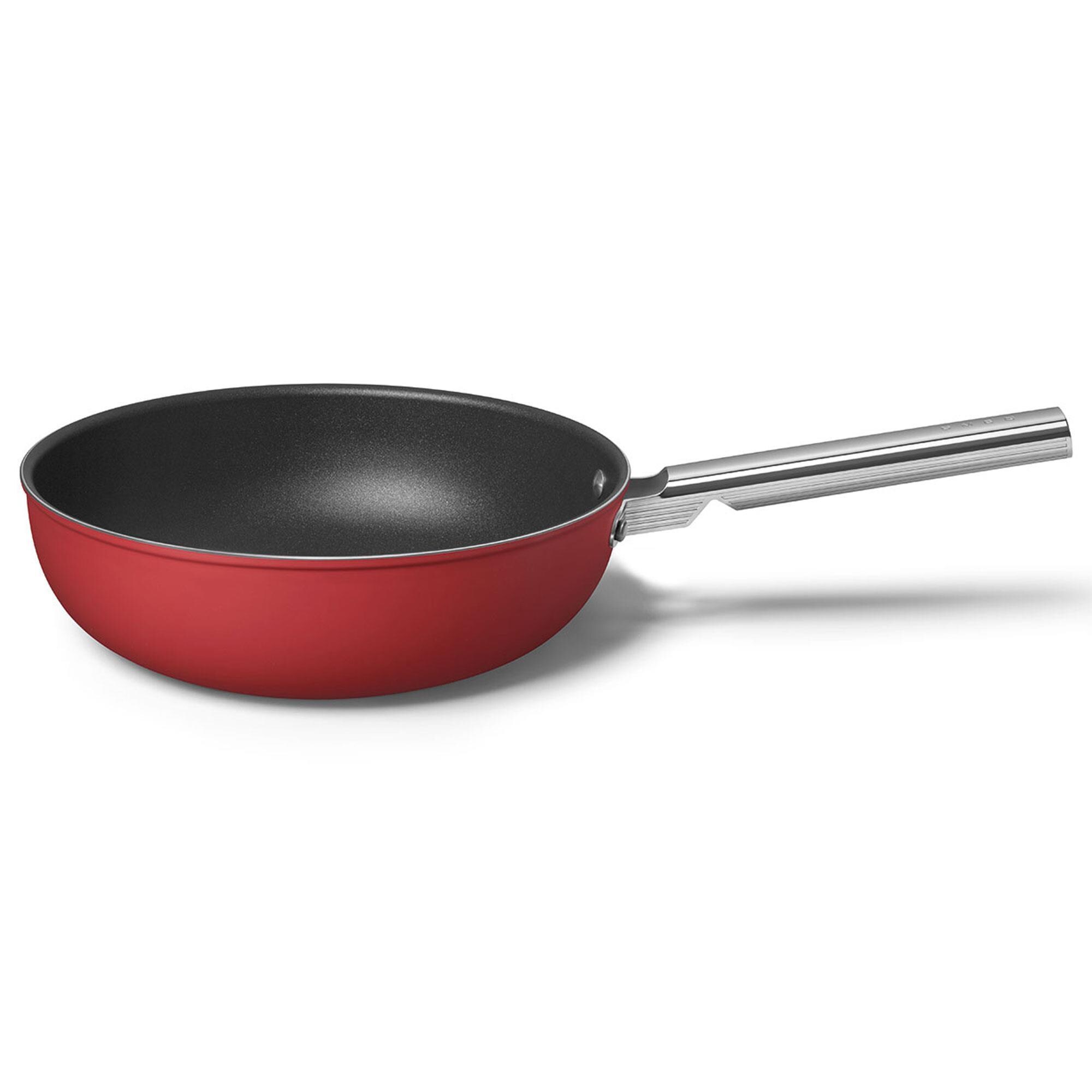 Smeg 12" wok in Matte Red | Shop NFM