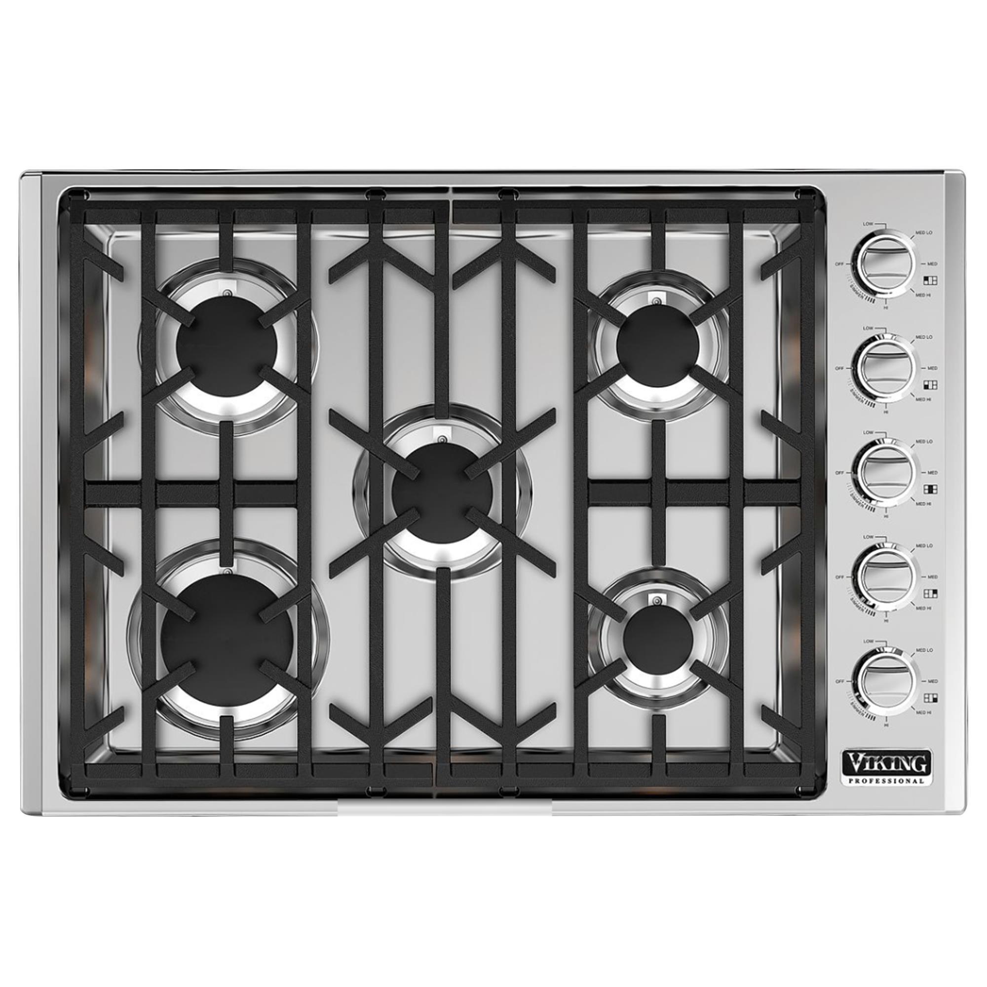 Viking Range 30" Natural Gas Cooktop in Stainless Steel | Nebraska ...