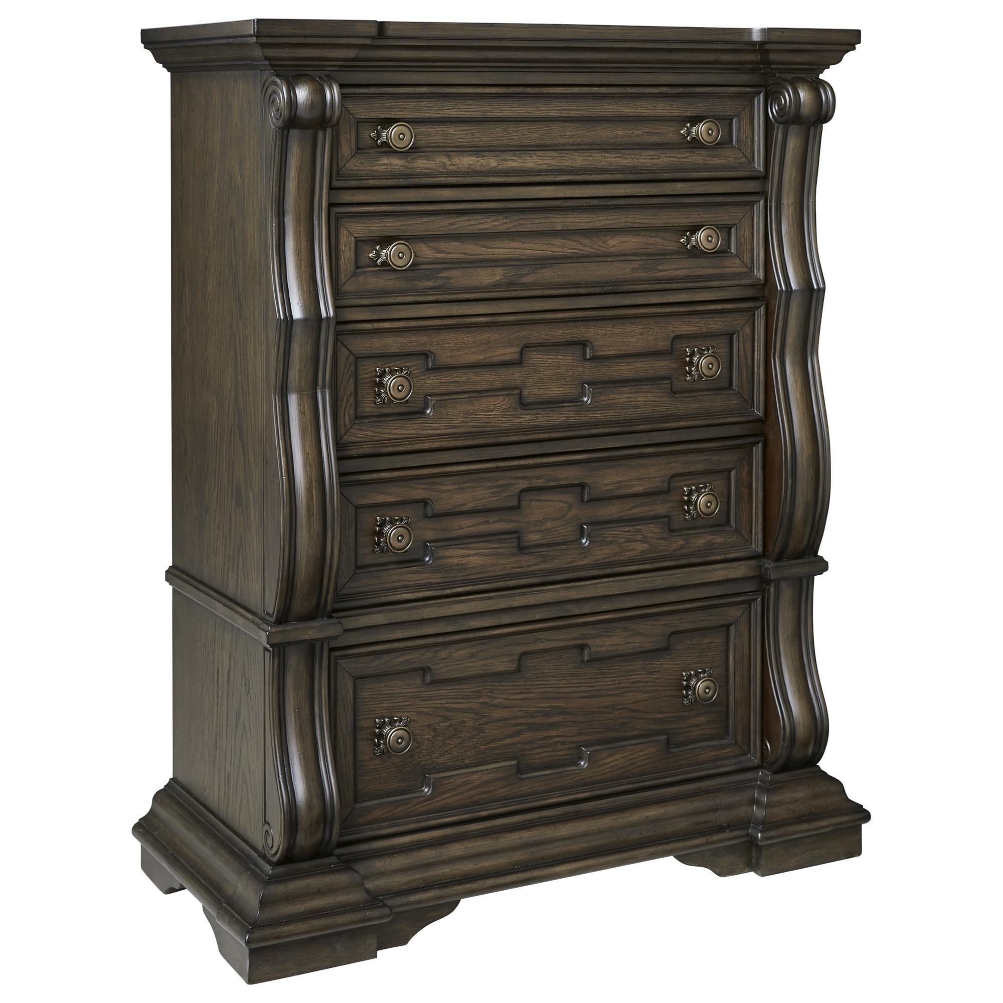 Millenium Maylee 5-Drawer Chest in Dark Brown