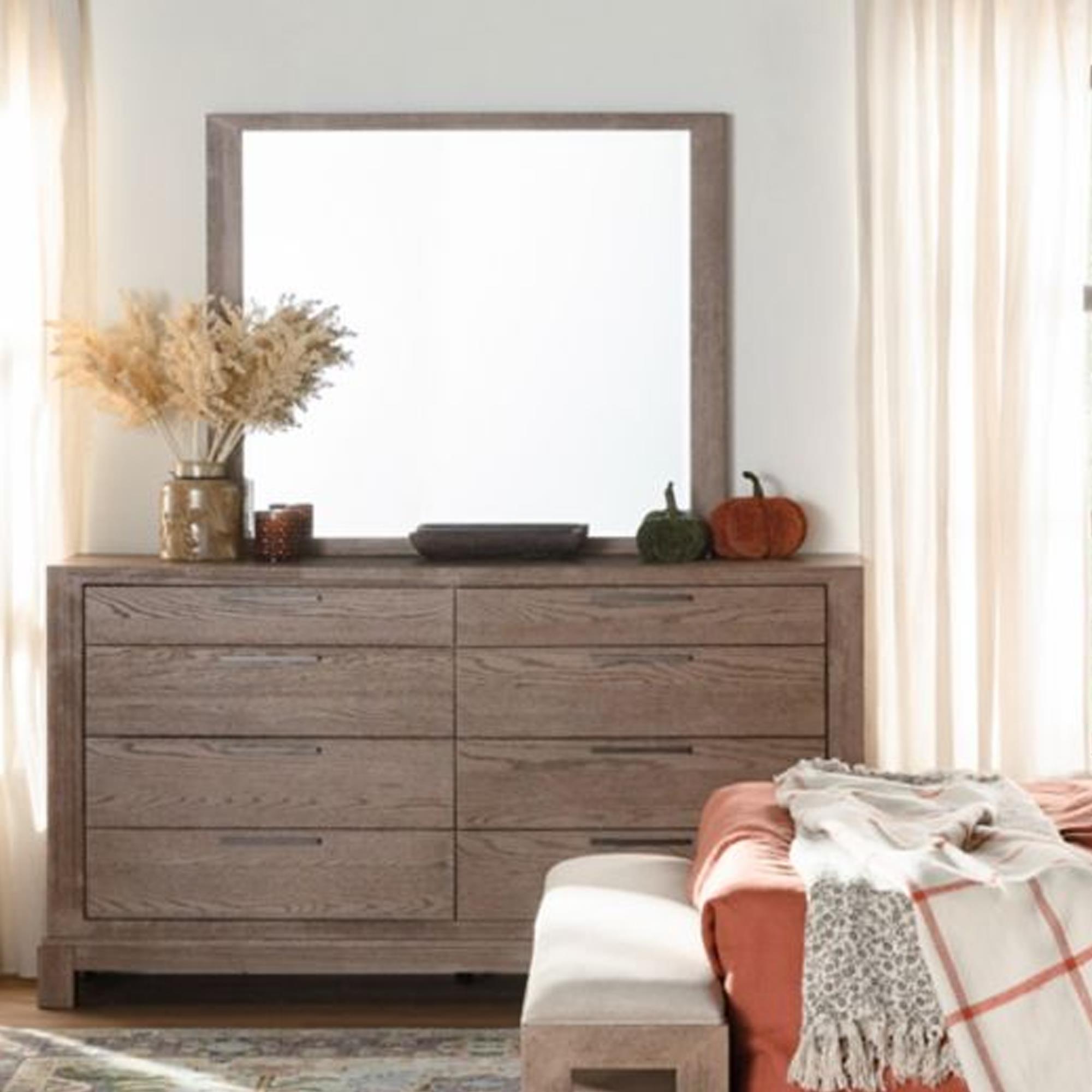 American Drew Skyline Sutton Mirror in Smoke Gray | NFM