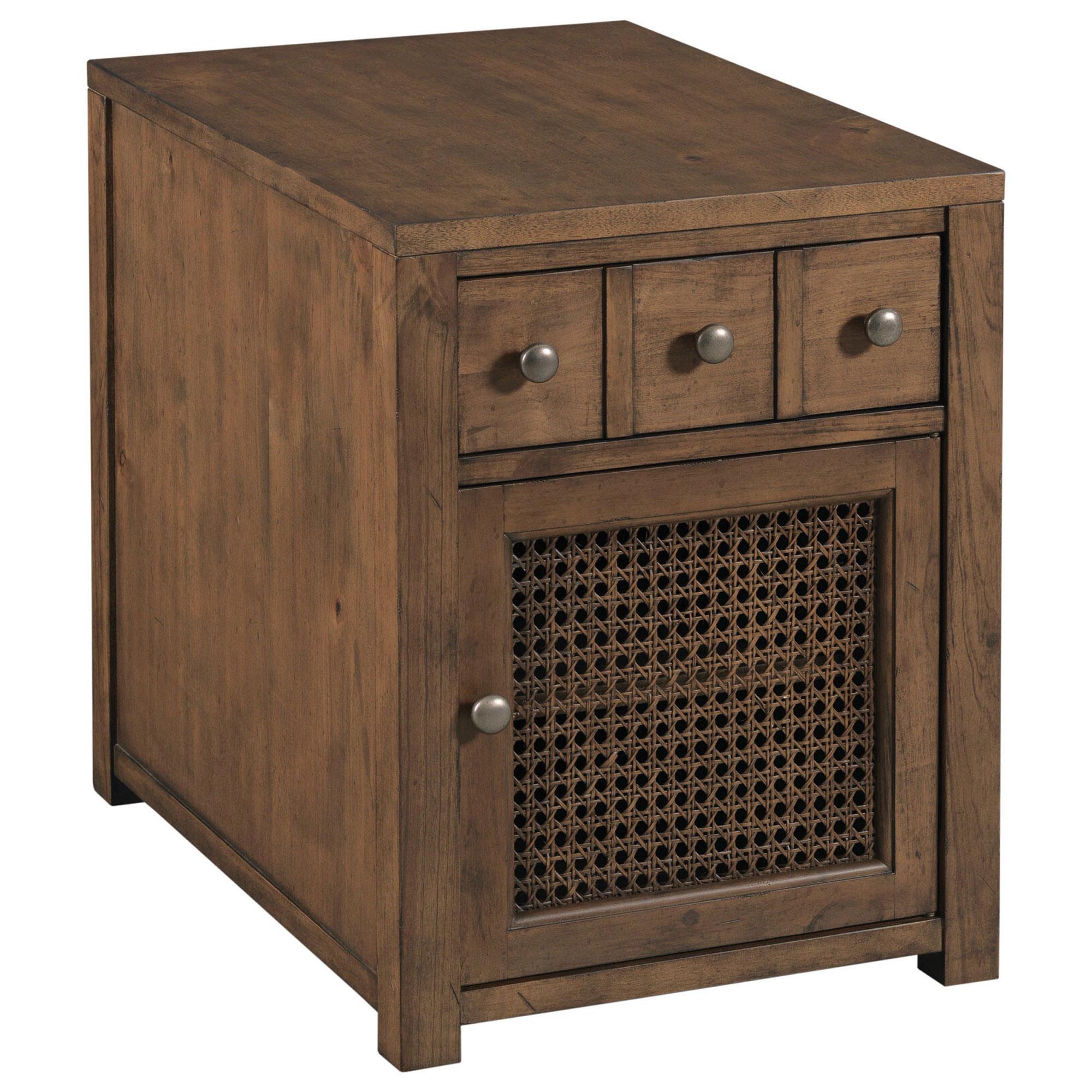 American Drew Foster Rectangular Chairside Chest in Brown