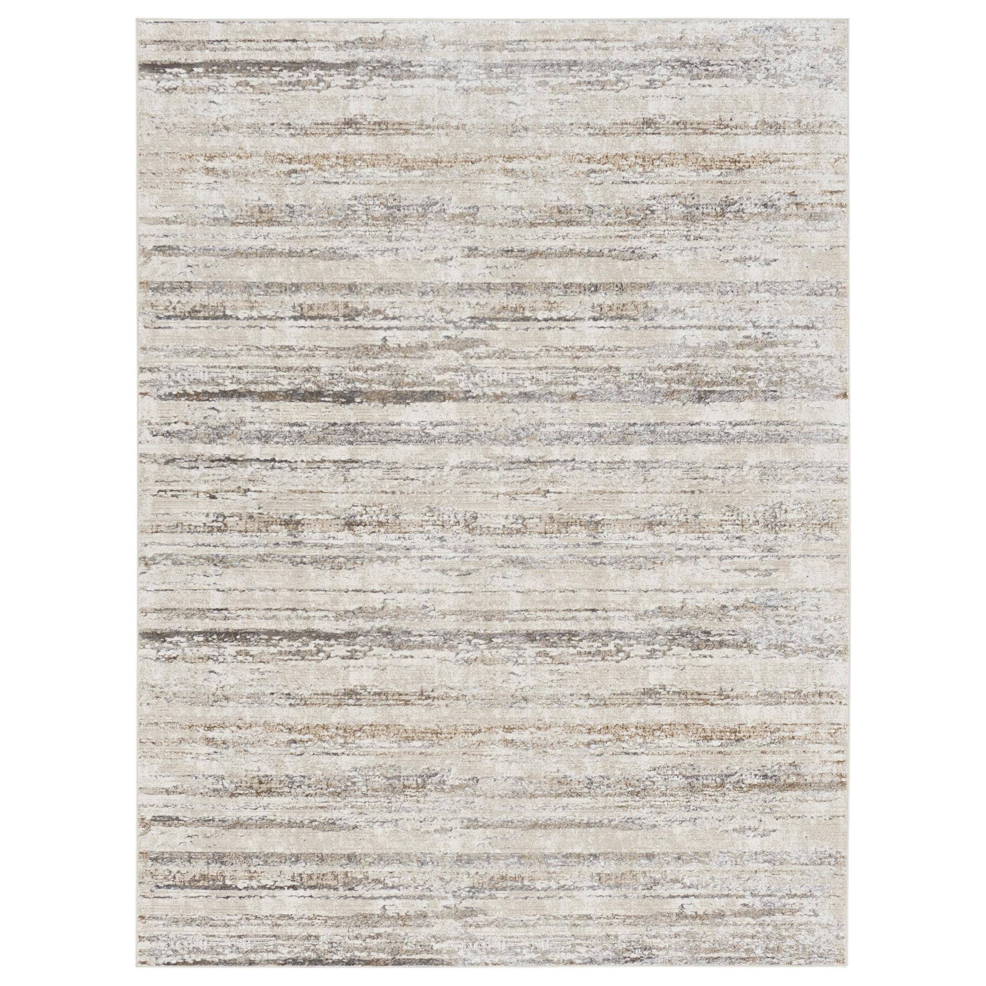 Nourison Glitz GLZ10 Cream and Grey 9' x 12' Area Rug