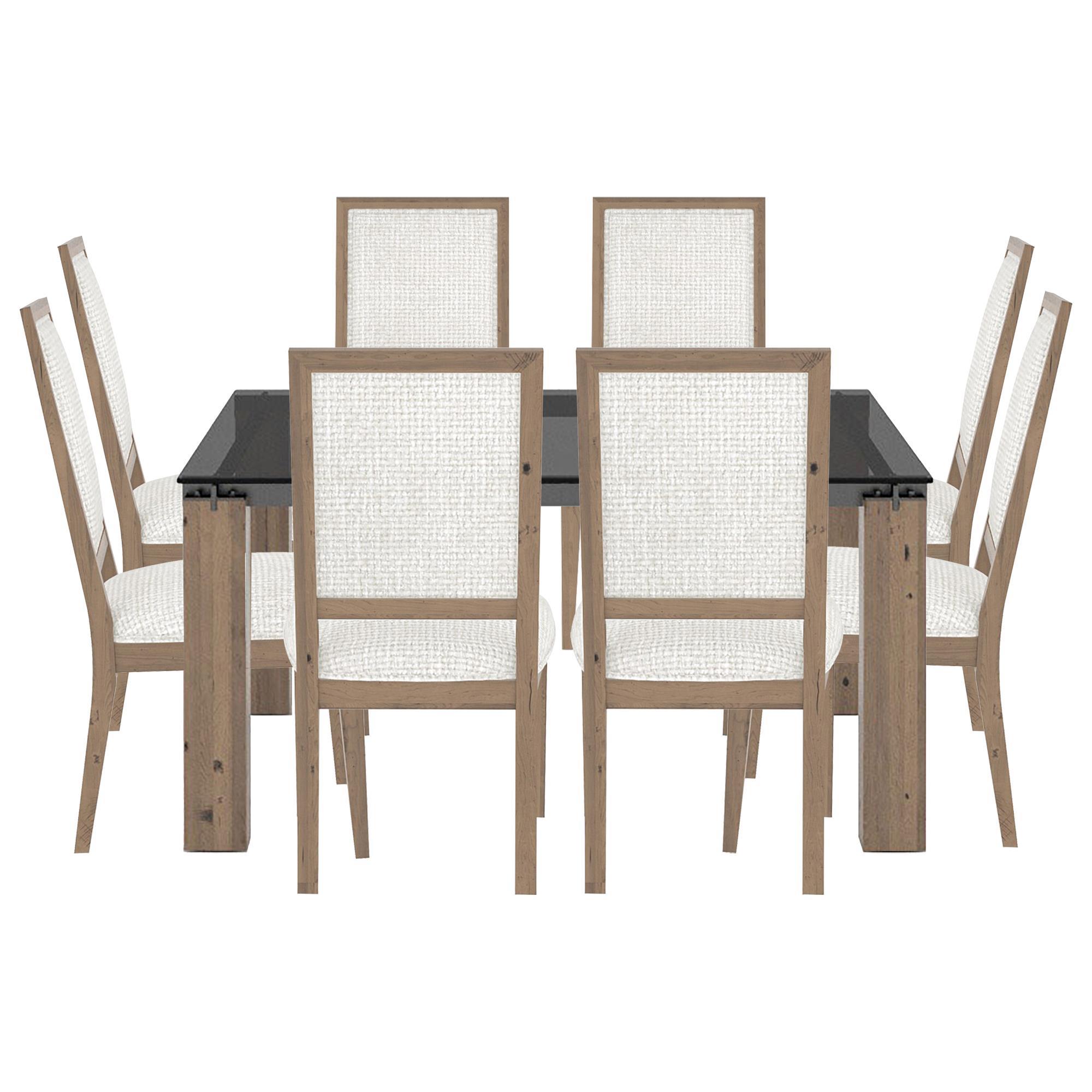 Canadel Loft 9-Piece Square Dining Set in Smoked and Pecan Washed