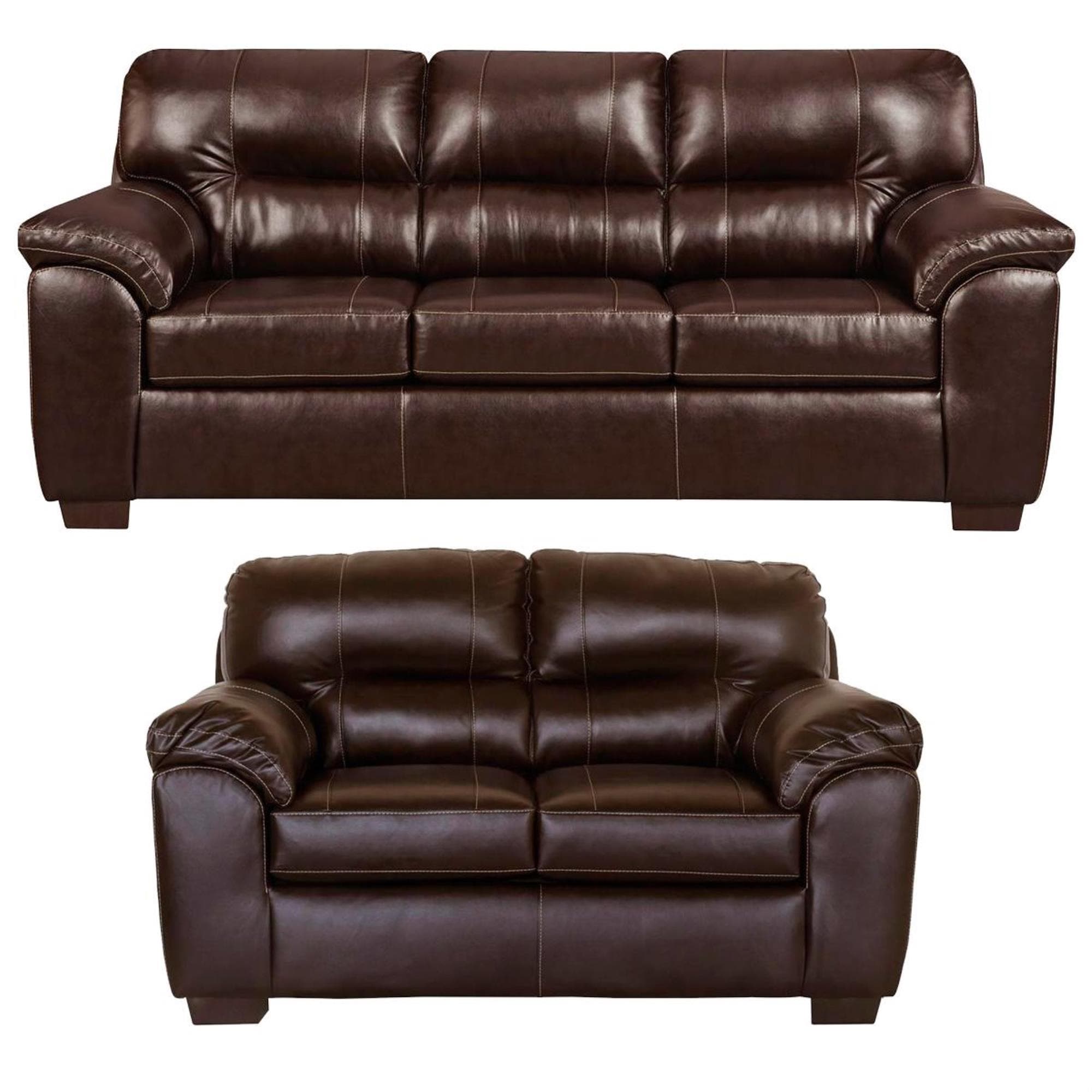 Arapahoe Home Austin Sofa and Loveseat Set in Chocolate | Nebraska ...