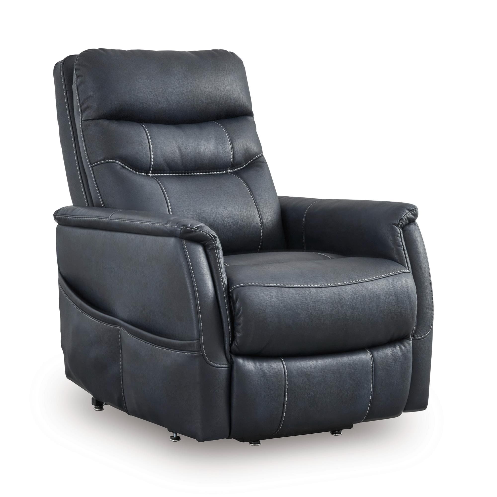 Ashley Strawbill Power Lift Recliner in Sapphire