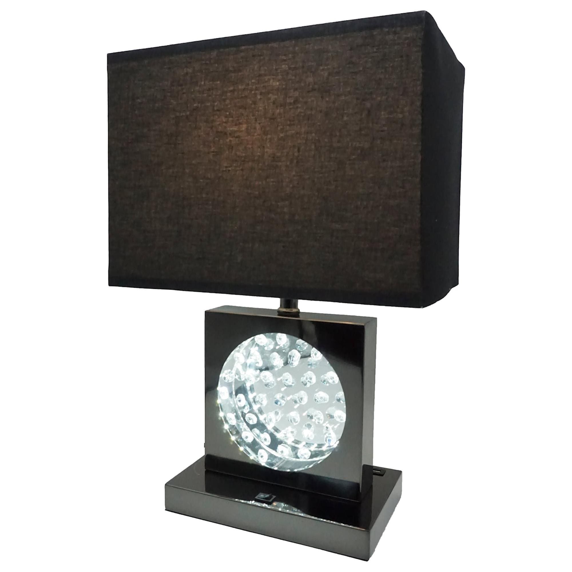 Crown Mark Table Lamp with LED in Black Nickel