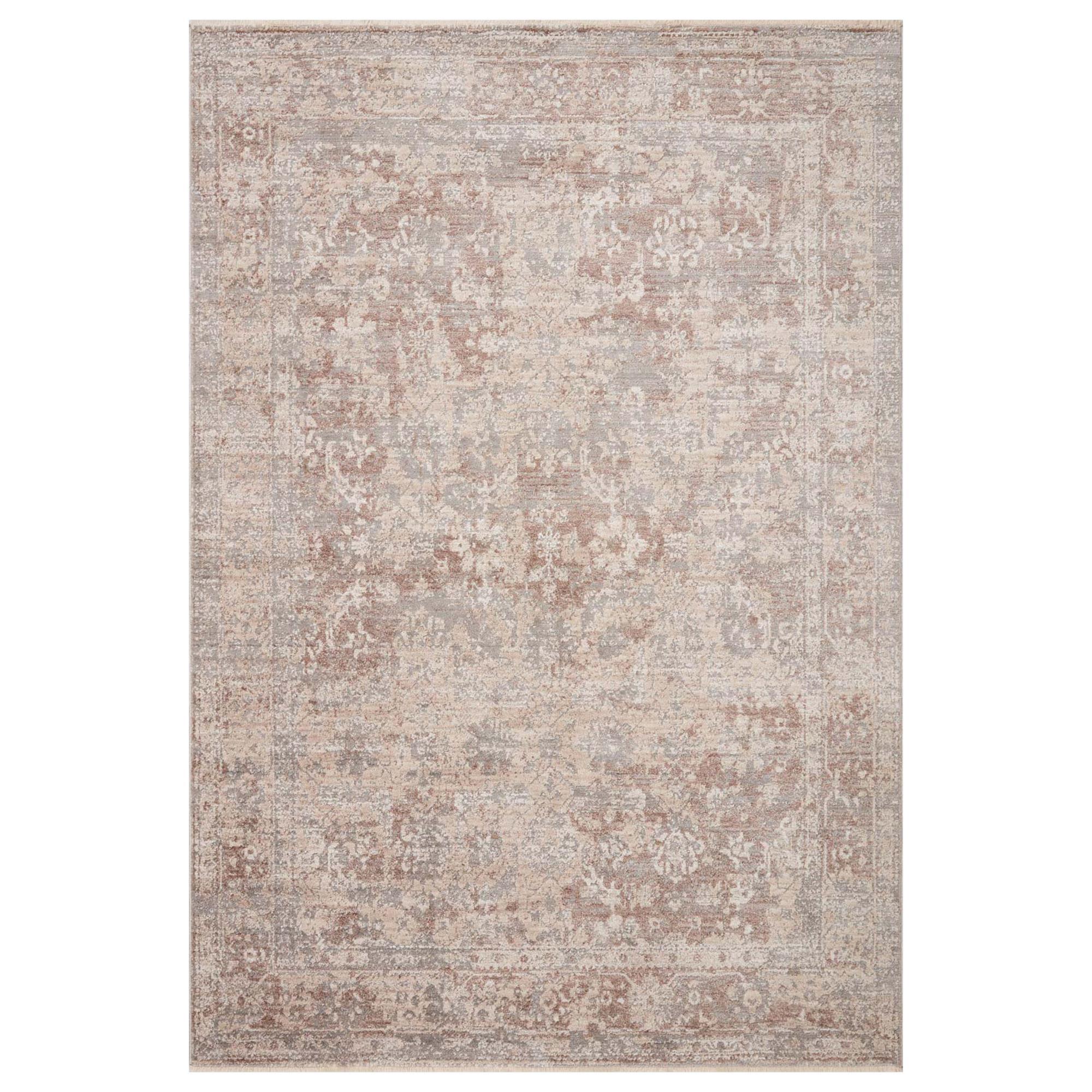 Loloi Sonnet 7'10" Round Silver and Natural Area Rug