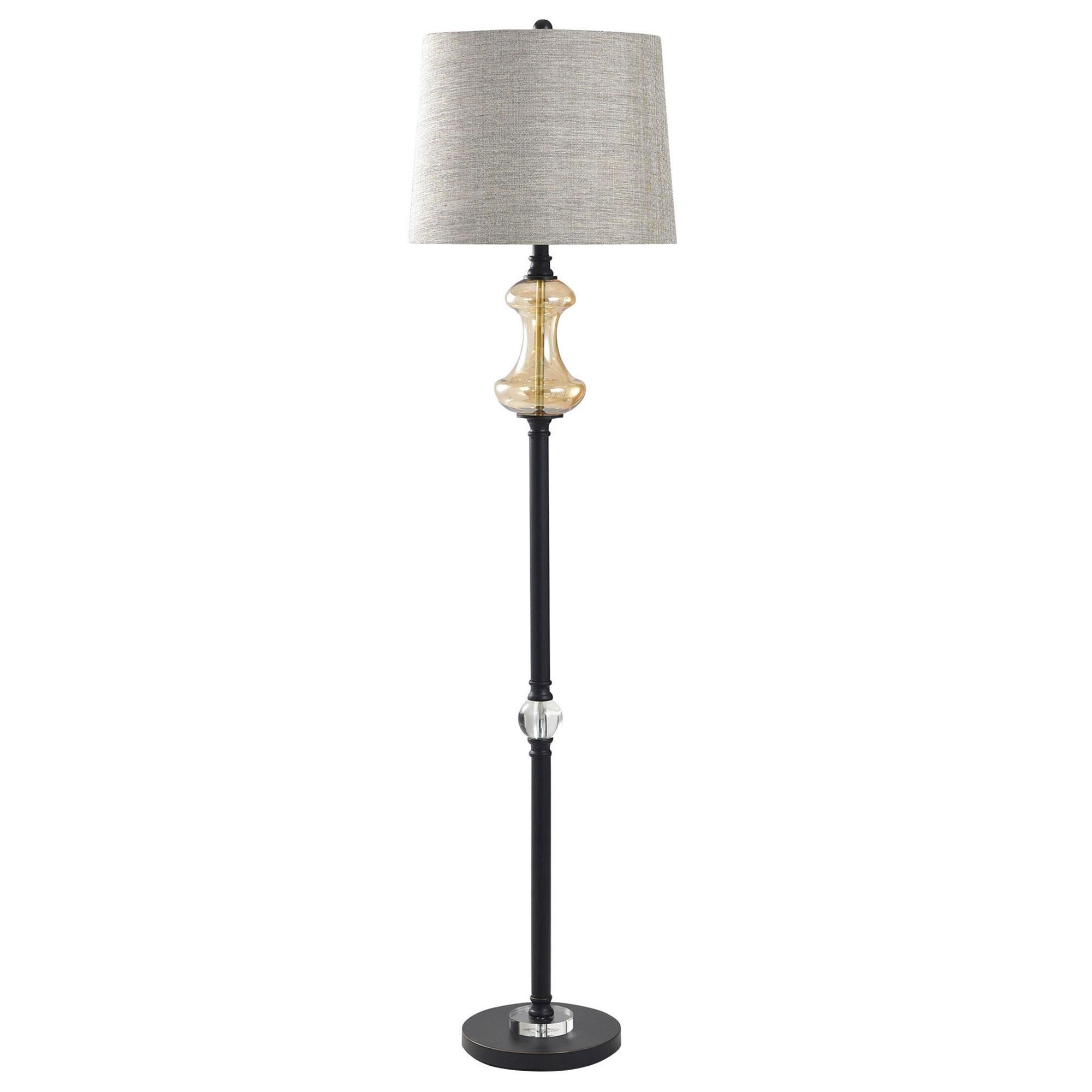 Flair Industries 63" Steel Floor Lamp in Madison Bronze and Elegance