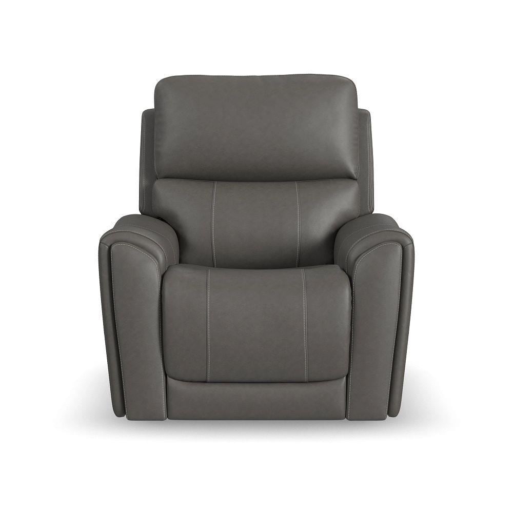 Flexsteel Power Recliner with Power Headrest and Lumbar in Gray