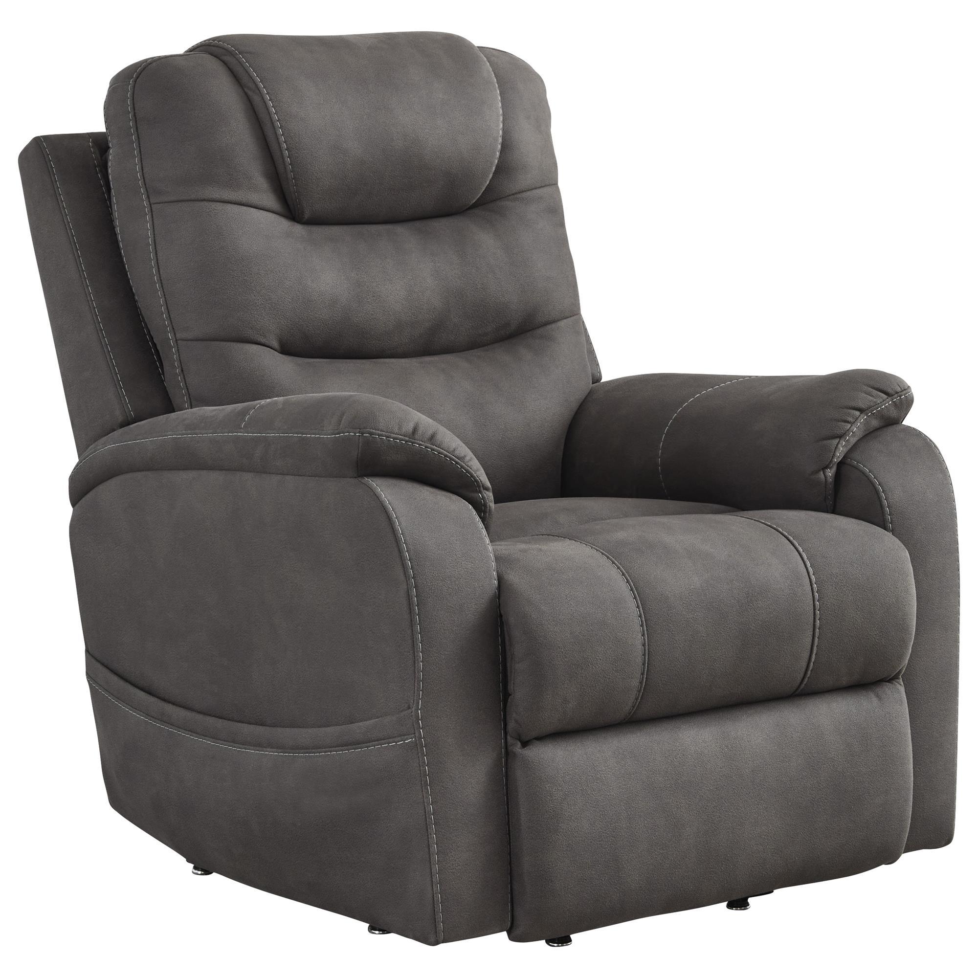 Ashley Snowfield Power Lift Recliner in Gunmetal