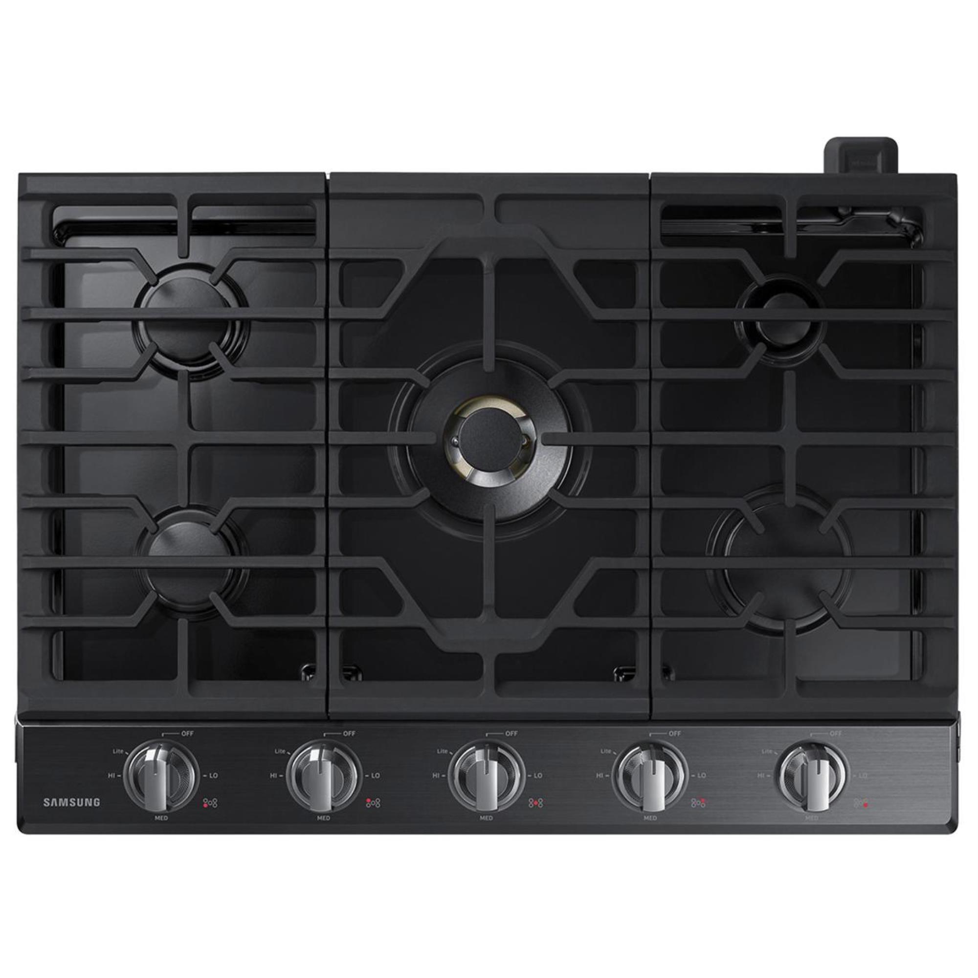 Samsung 30" Gas Cooktop in Black Stainless Steel | Nebraska Furniture Mart