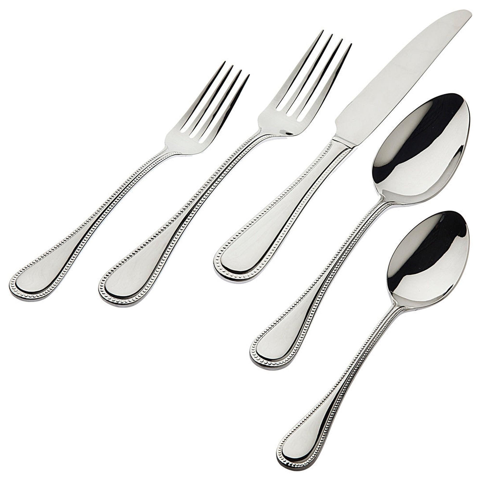 Godinger Silver Bead Mirrored 20-Piece Flatware Set in Stainless Steel