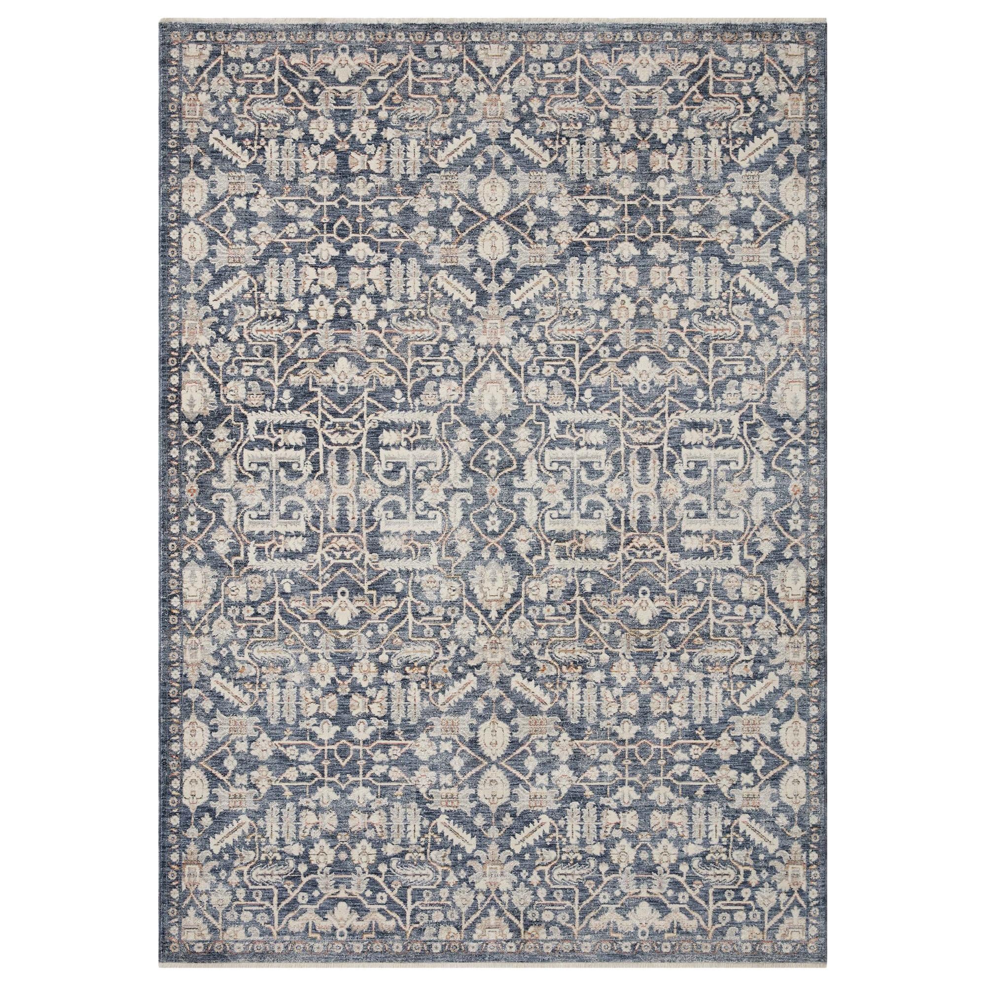 Amber Lewis x Loloi Zuma 7'10" x 10' Blue and Ivory Area Rug