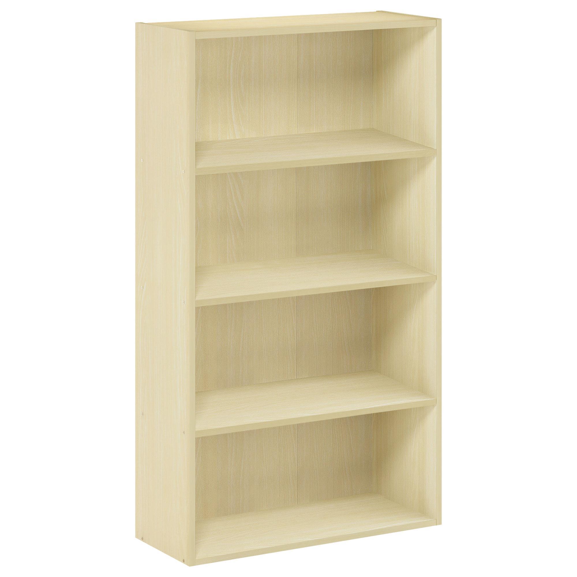 HOMLUX 4-Tier Open Shelf Bookcase in Steam Beech