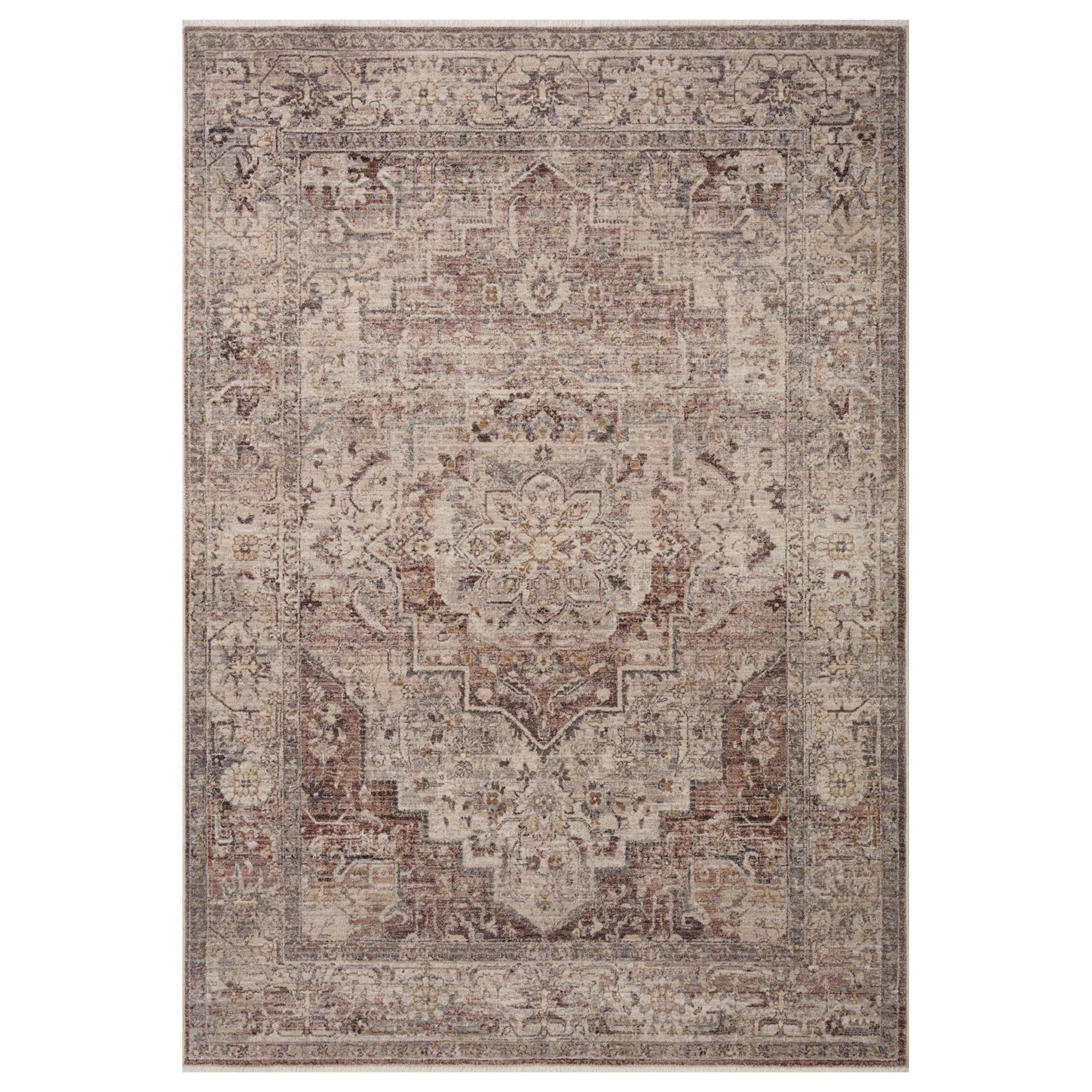 Loloi Lyra 7'10" x 10' Berry and Stone Area Rug