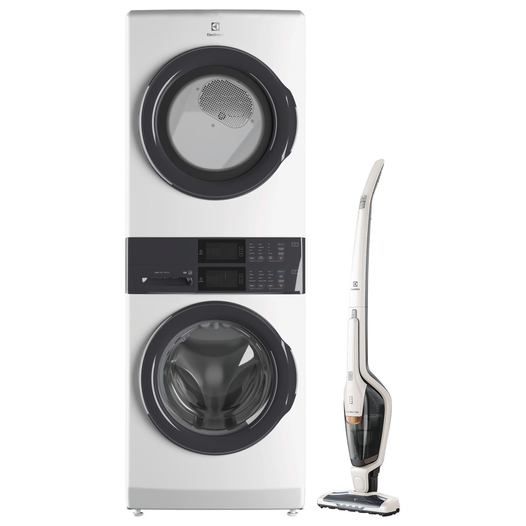 Electrolux 4.4 Cu. ft. Washer and 8 Cu. ft. Gas Dryer Stack Laundry ...