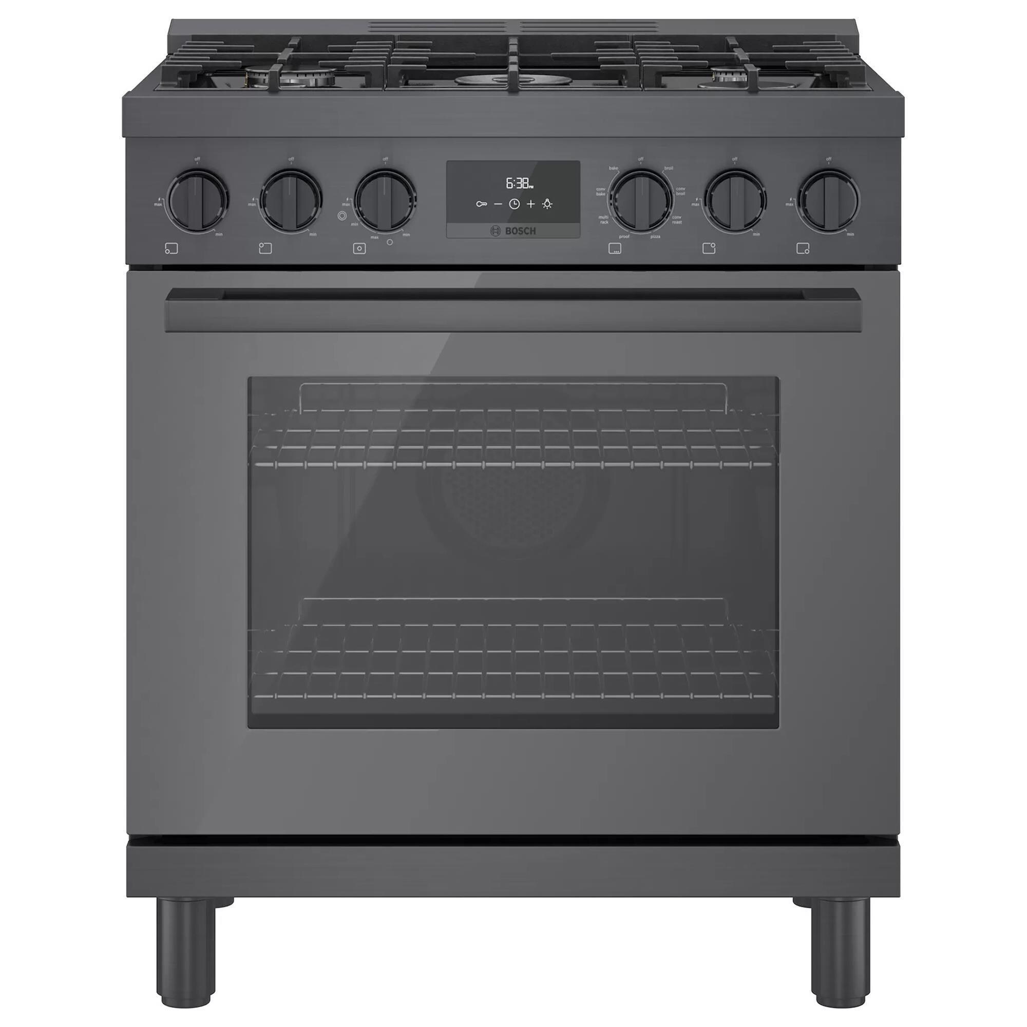 Bosch 30" Freestanding Dual Fuel Range in Black Stainless Steel | Shop NFM