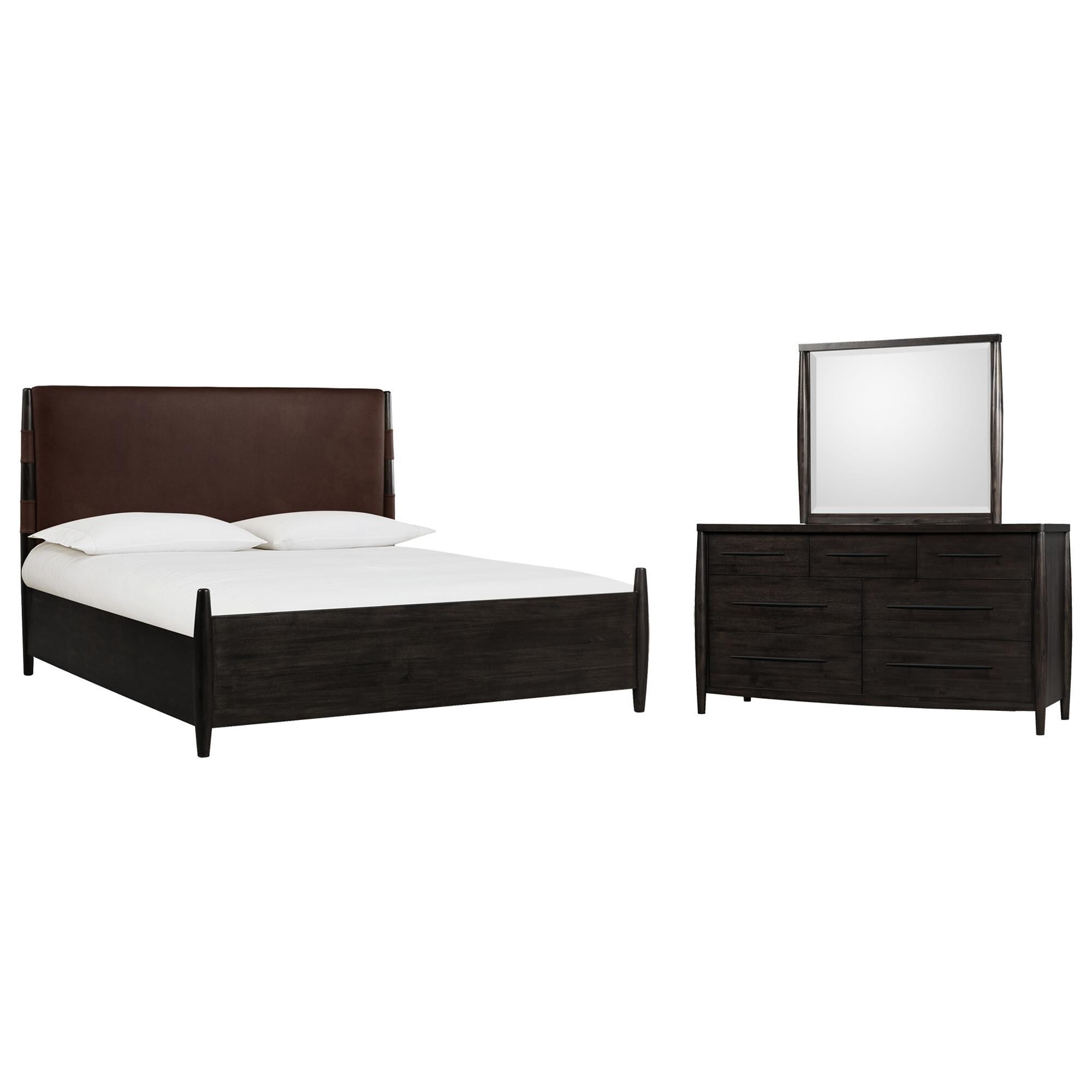 Urban Home Koko 3-Piece Eastern King Upholstered Bedroom Set in Minx