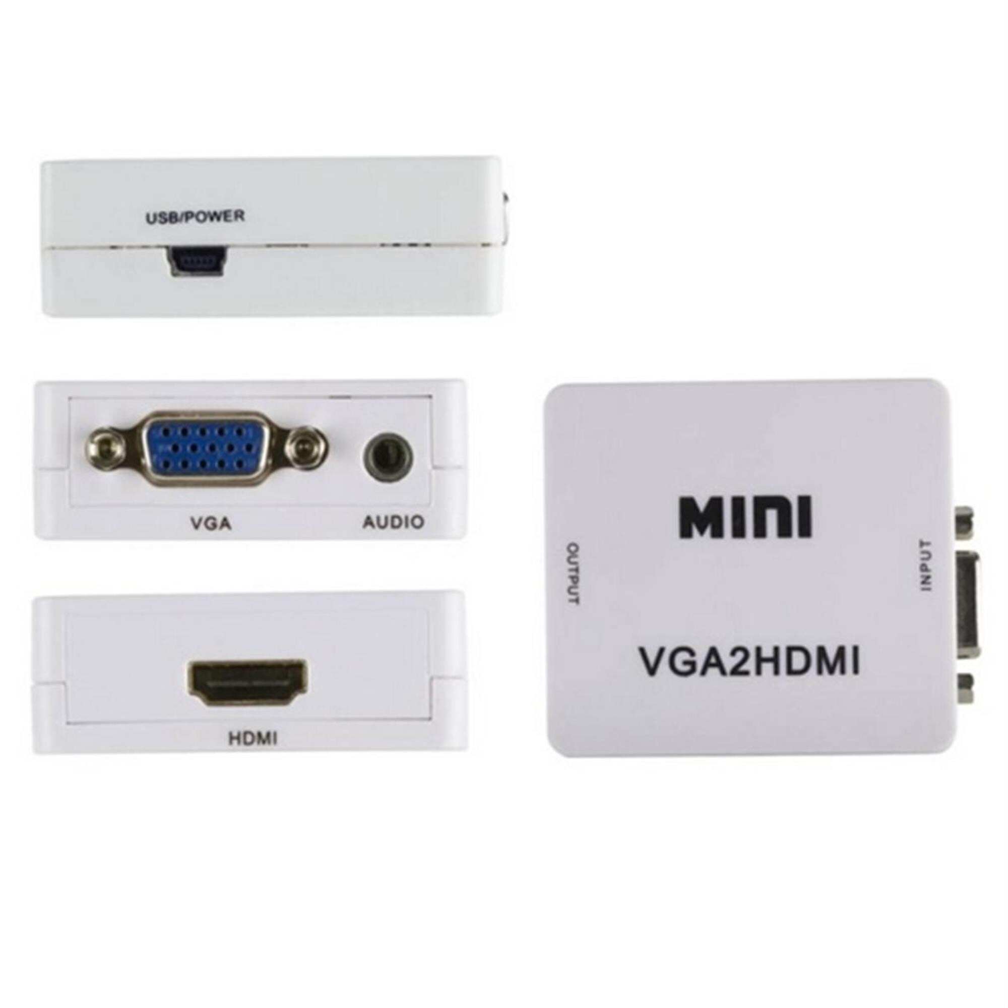 Helios Home Theater VGA and 3.5mm Stereo Audio to HDMI Converter ...