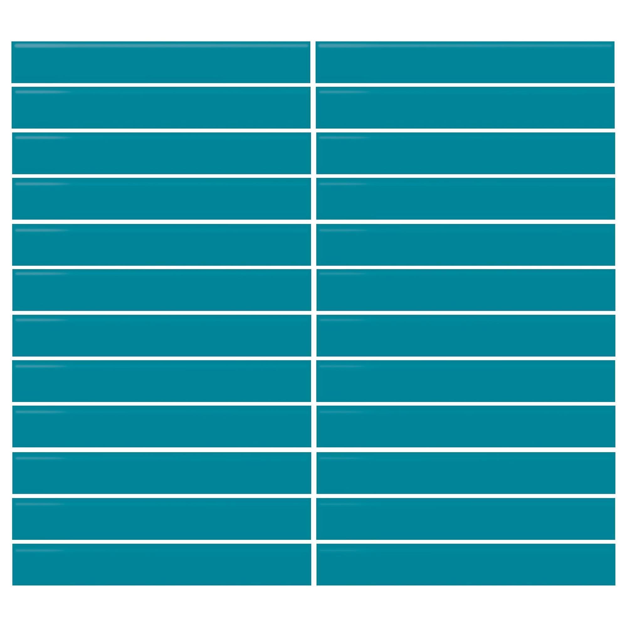 Dal-Tile Color Wheel Ocean Blue 12" x 10" Ceramic Mosaic Sheet