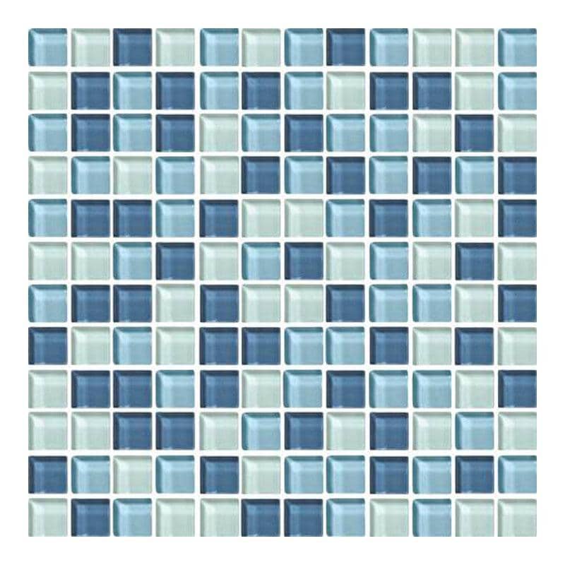 Dal-Tile Color Wave Winter Blues 12" x 24" Glass Mosaic Sheet ...