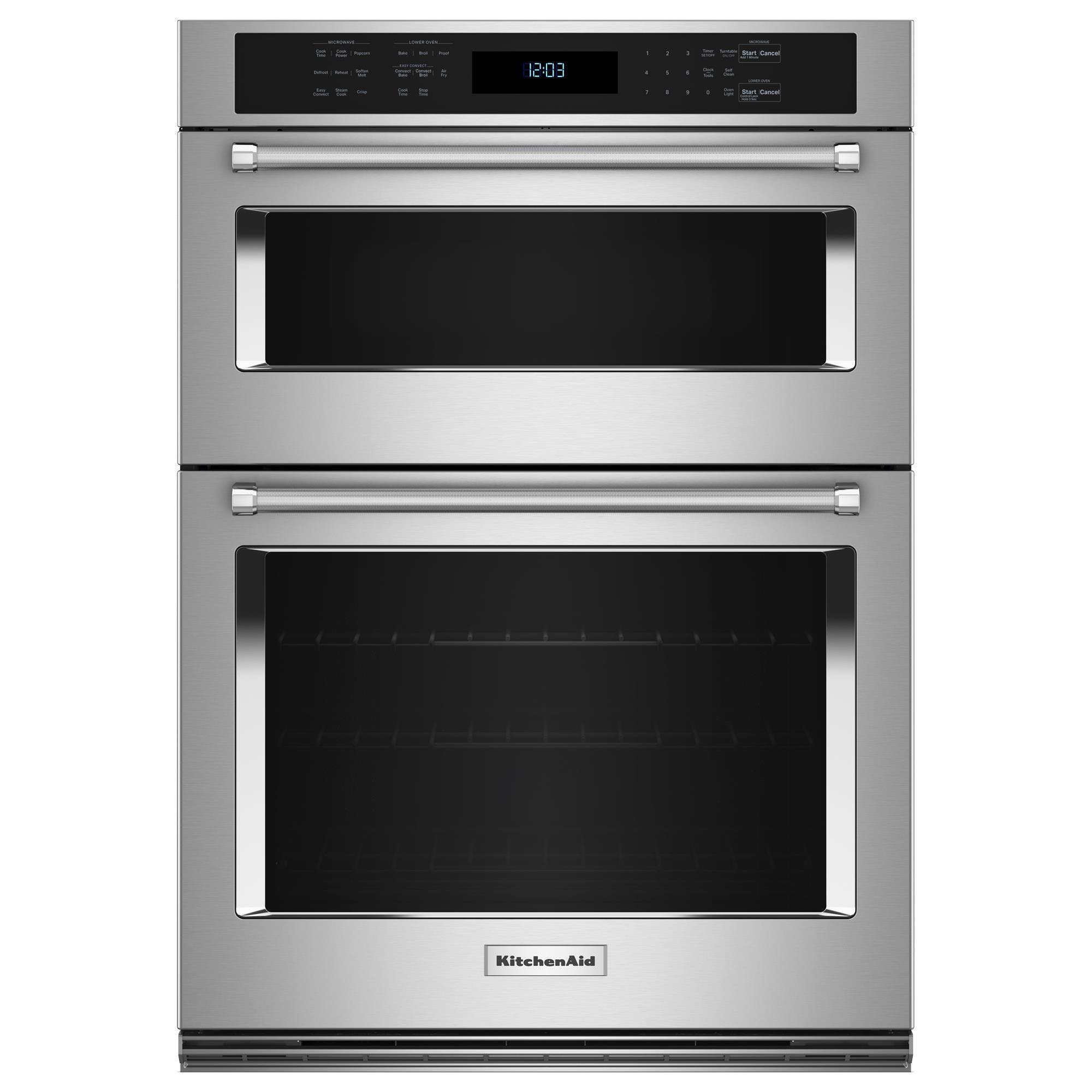KitchenAid 30" Electric Microwave Wall Oven Combo with Convection in ...