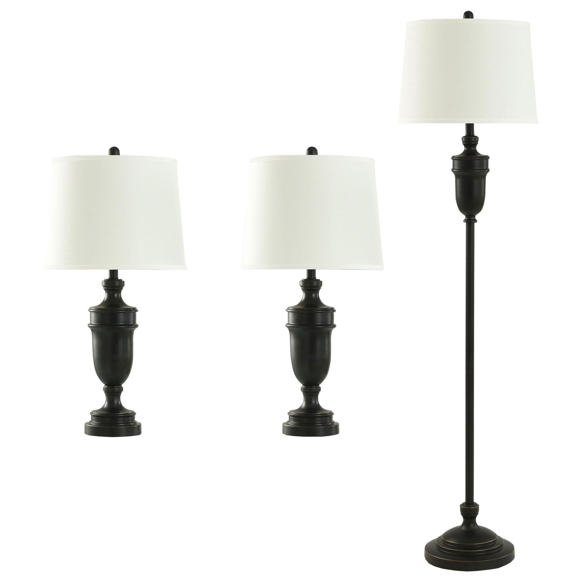 Flair Industries 3-Piece Lamp Set in Bronze