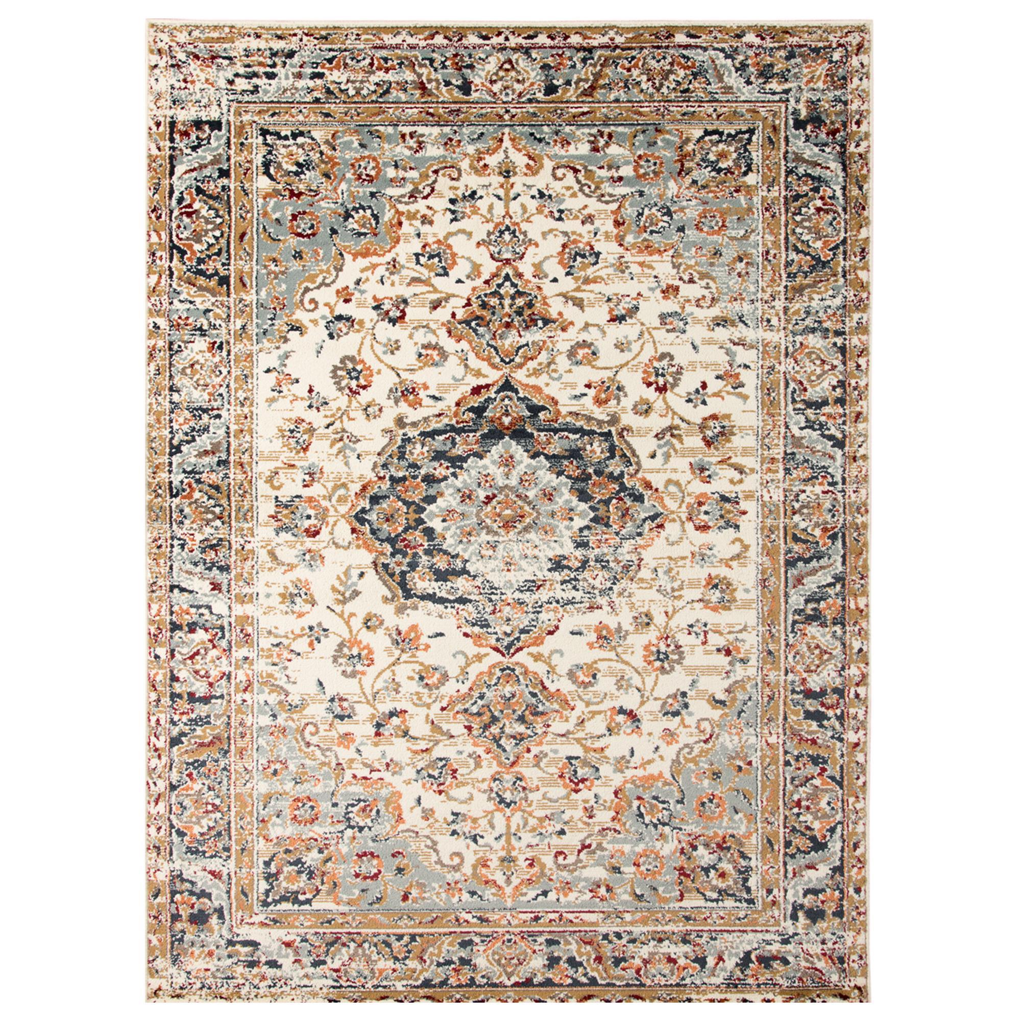 Amer Rugs Allure 2' x 3' Ivory and Navy Blue Area Rug