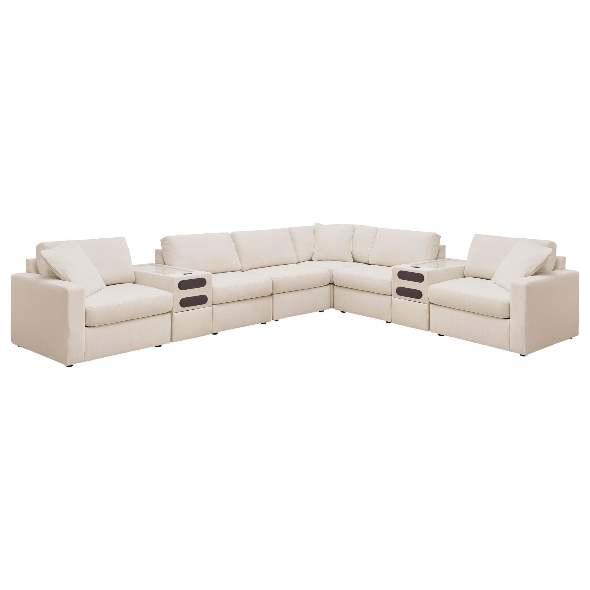 Ashley Modmax 8-Piece Reversible L-Shaped Sectional in Oyster
