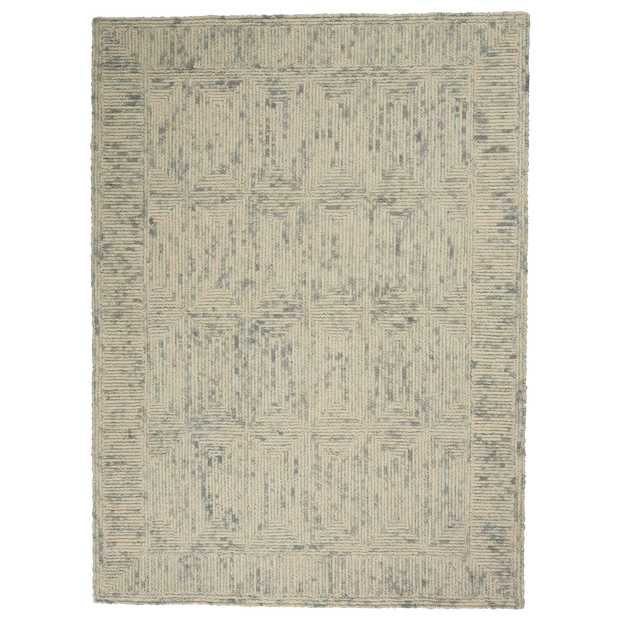 Nourison Colorado 3'9" x 5'9" Ivory, Grey and Teal Area Rug