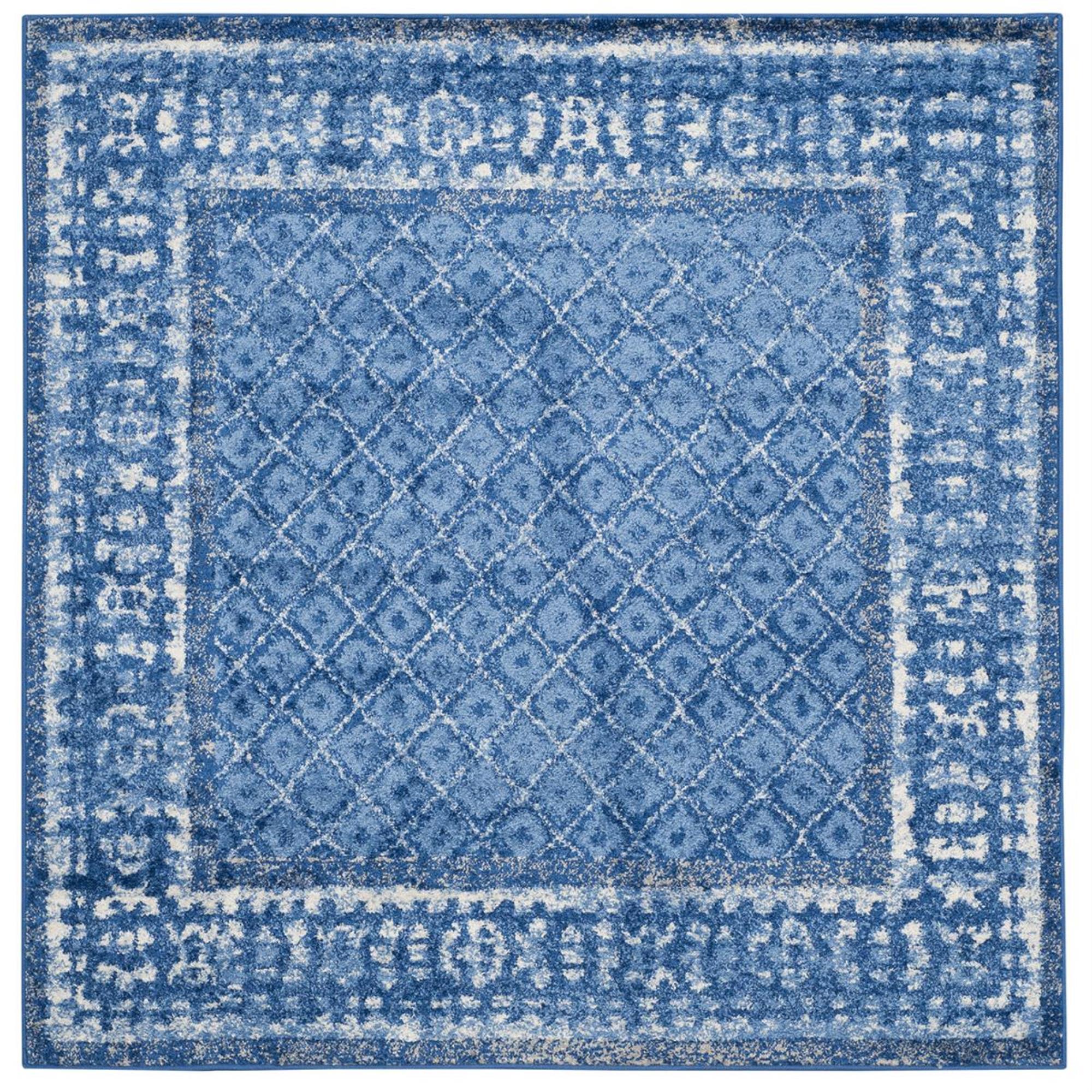 Safavieh Adirondack ADR110F-4SQ 4' x 4' Light Blue/Dark Blue Square Rug ...