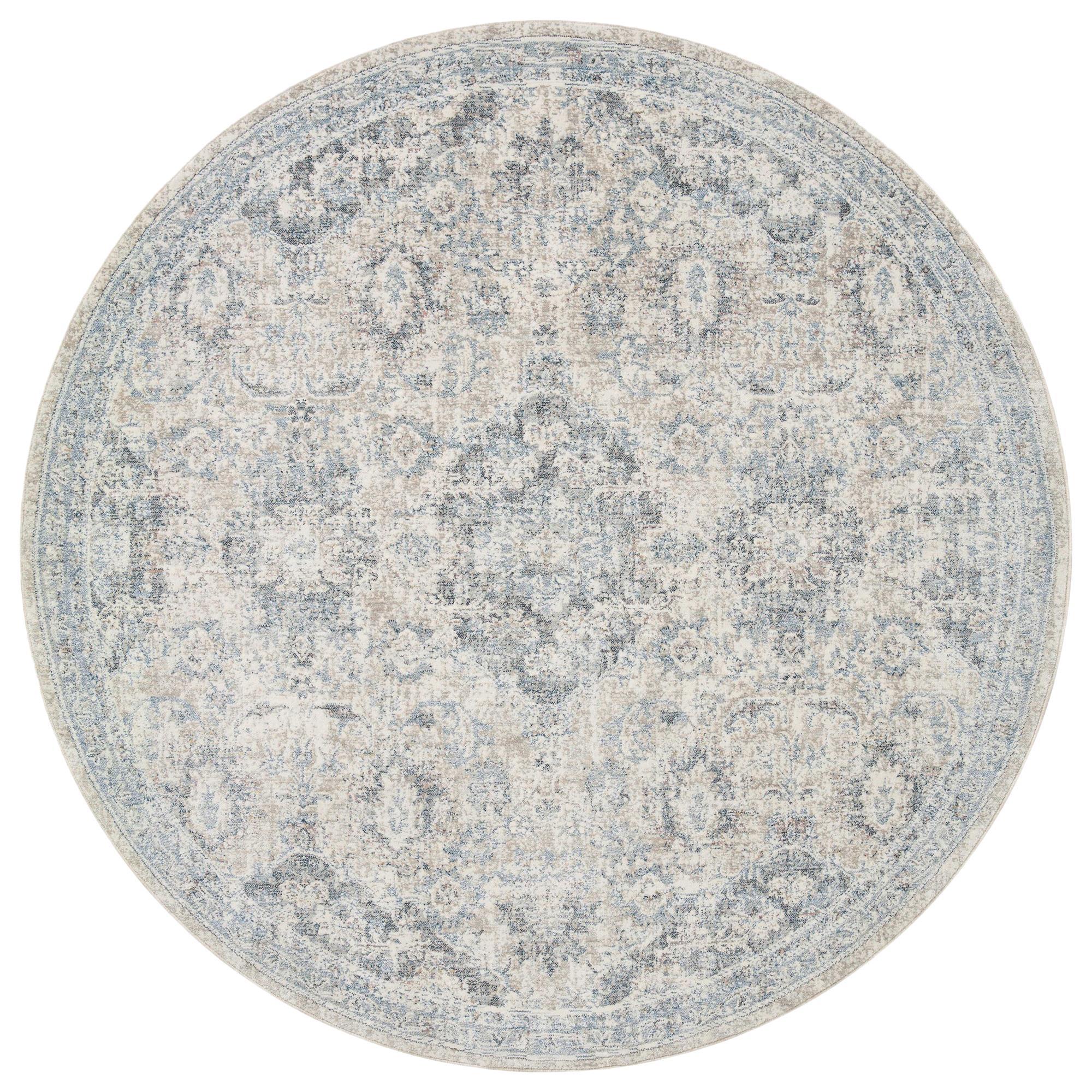 Amber Lewis x Loloi Zuma 3' Round Pebble and Stone Area Rug