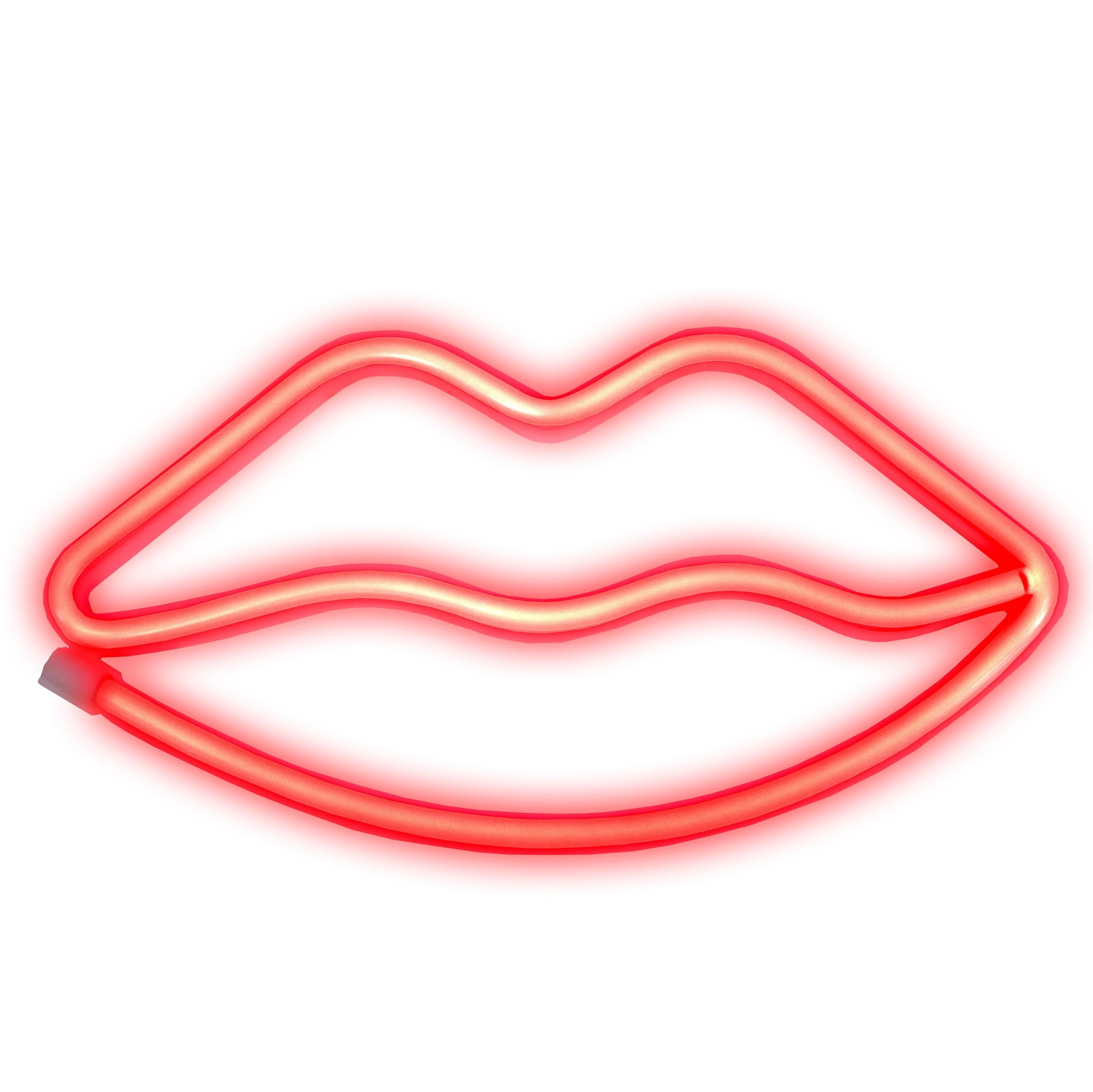 iLLUMINA Lips LED 10.5" Wall Sign in Red
