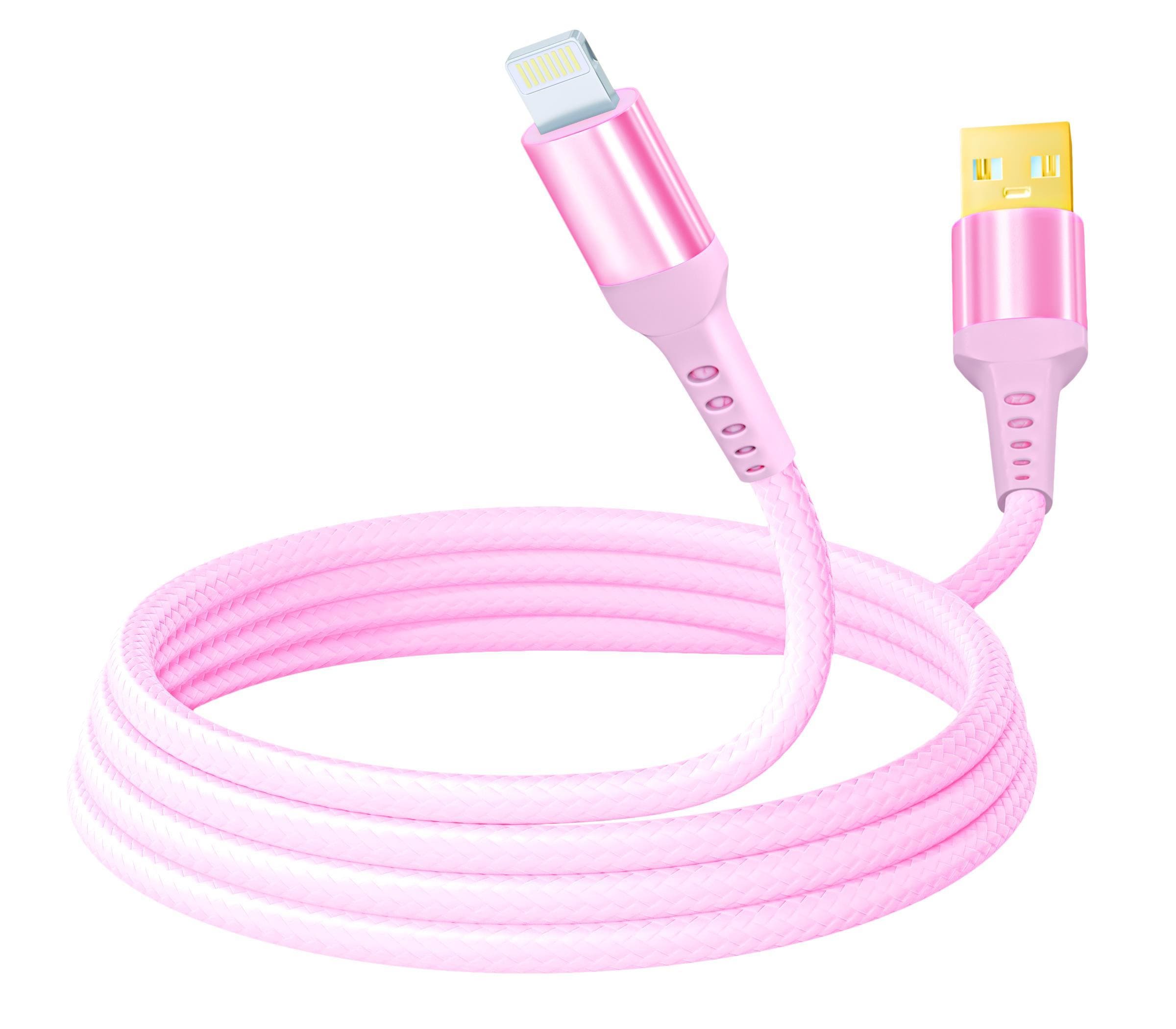 Pom Gear 6ft. 24k Lightning Cable in Rose Gold