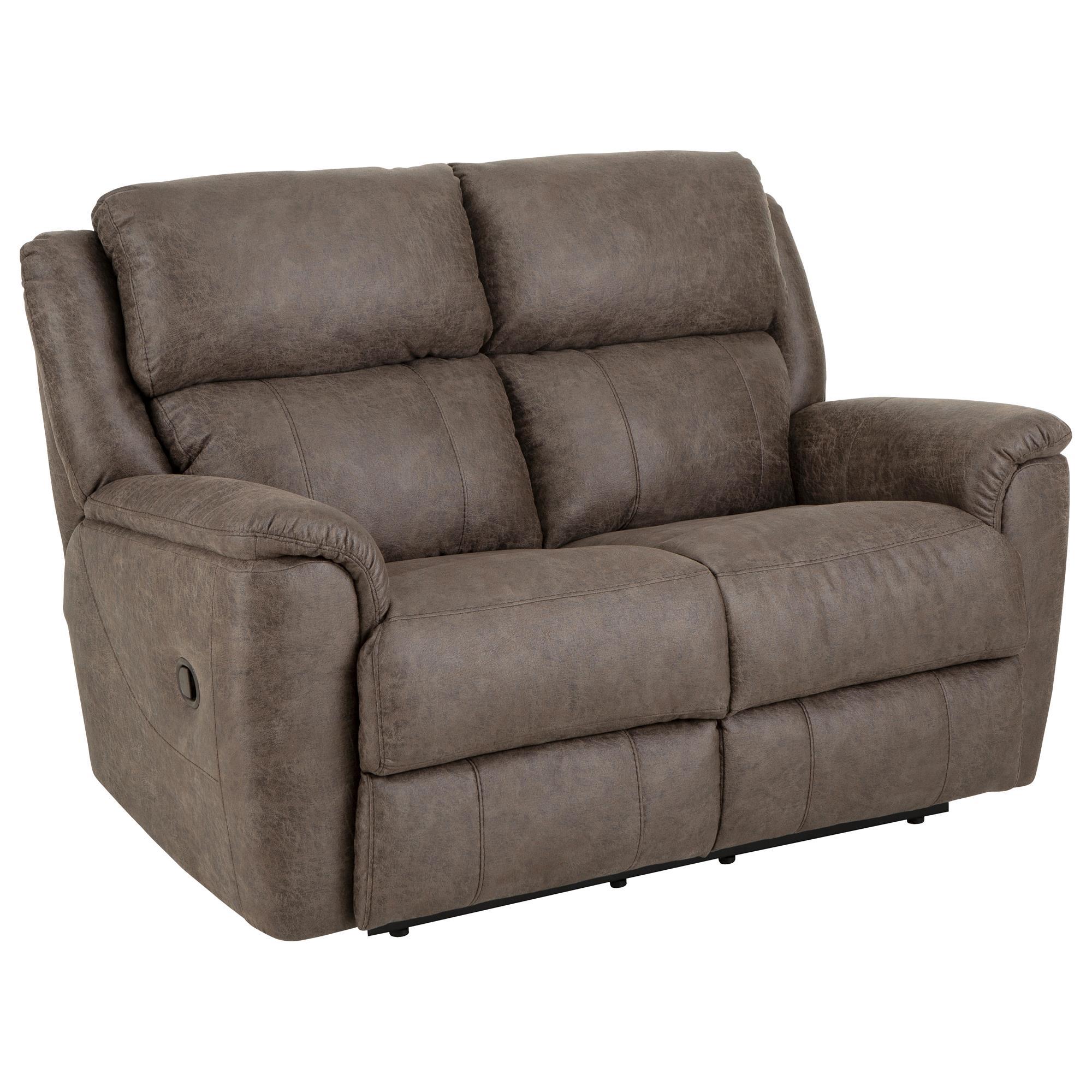 HomeStretch Milan Manual Reclining Loveseat in Espreso