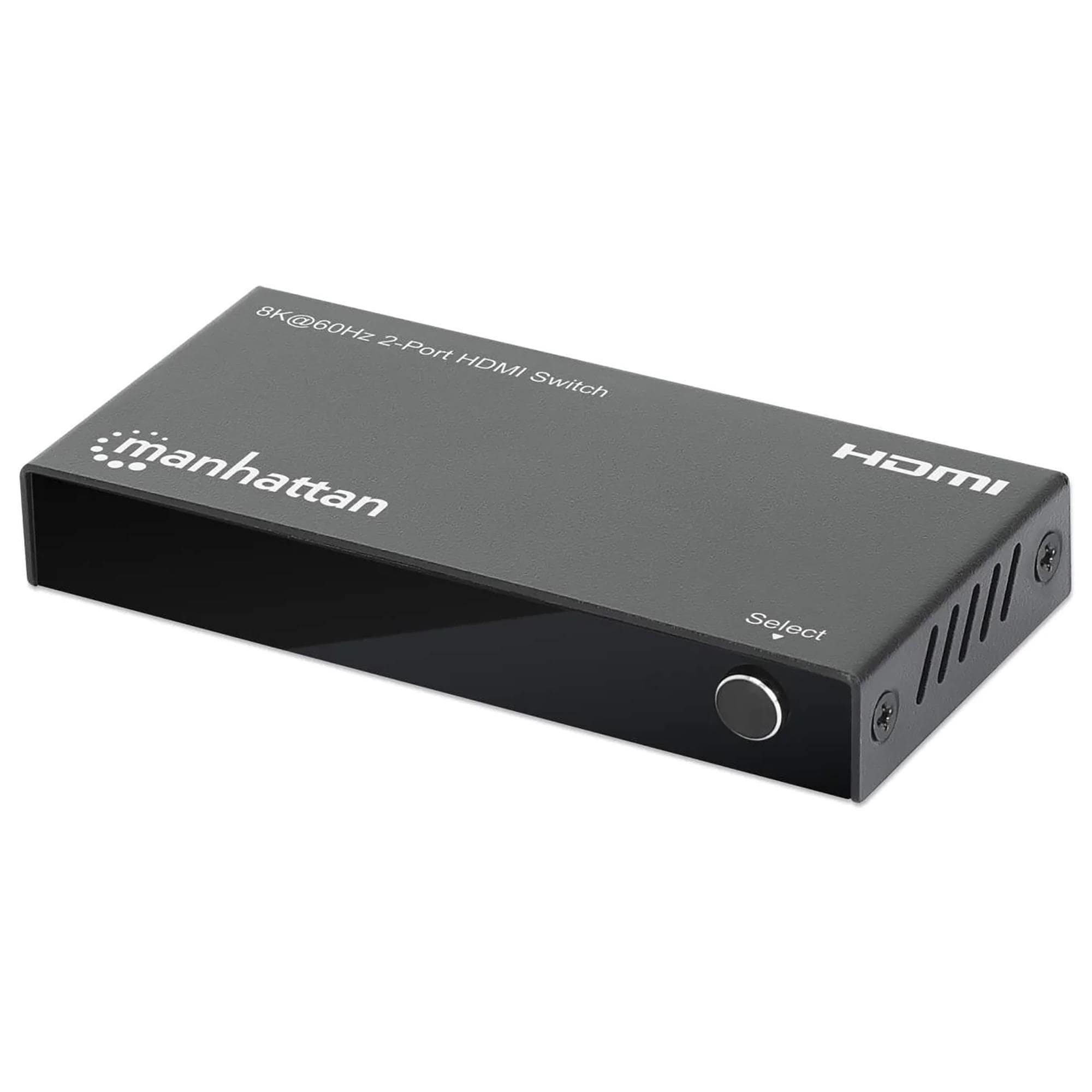 Manhattan 2-Port 8K HDMI Switch with IR Remote Control in Black