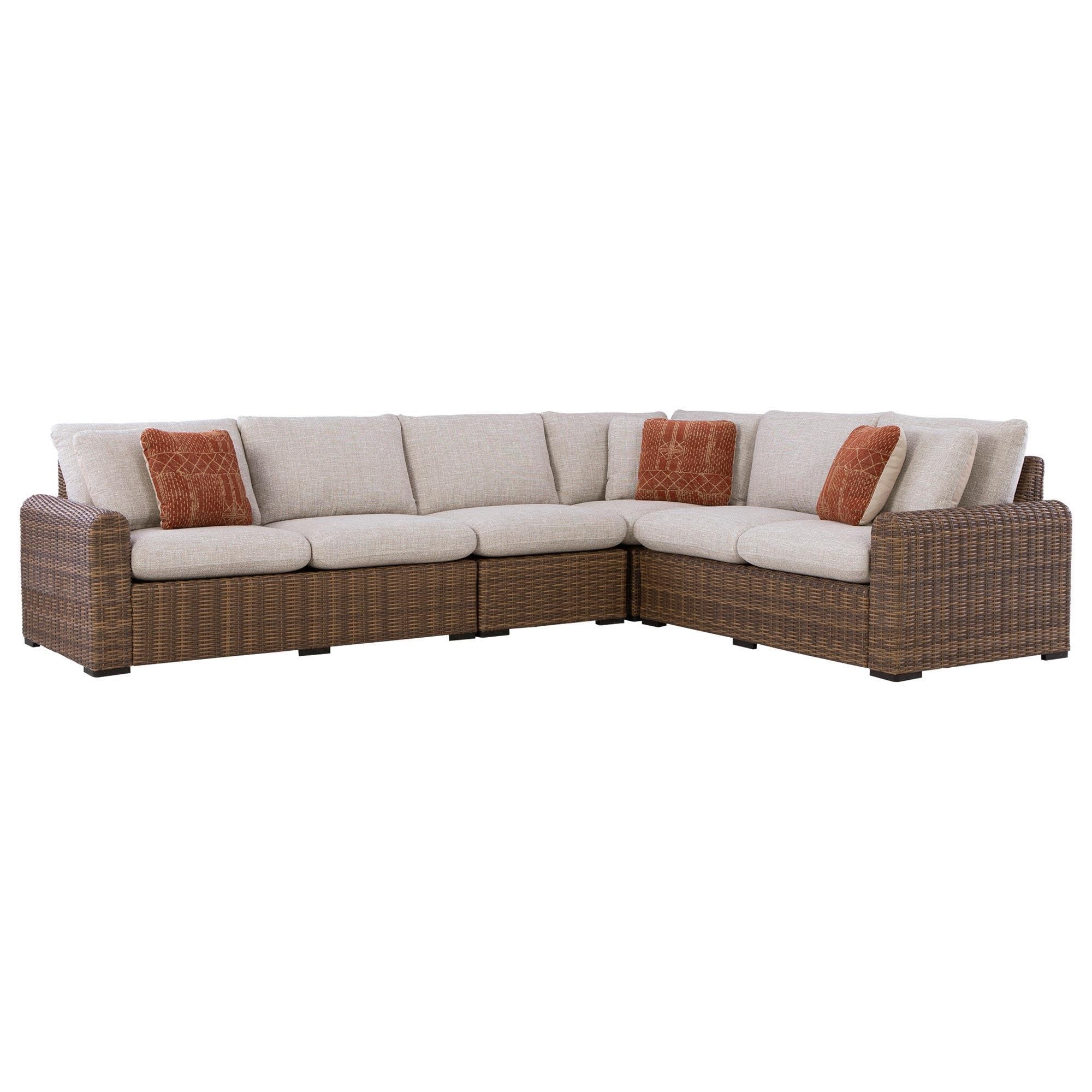 Ashley Dolan Creek 4-Piece Outdoor Sectional in Beige
