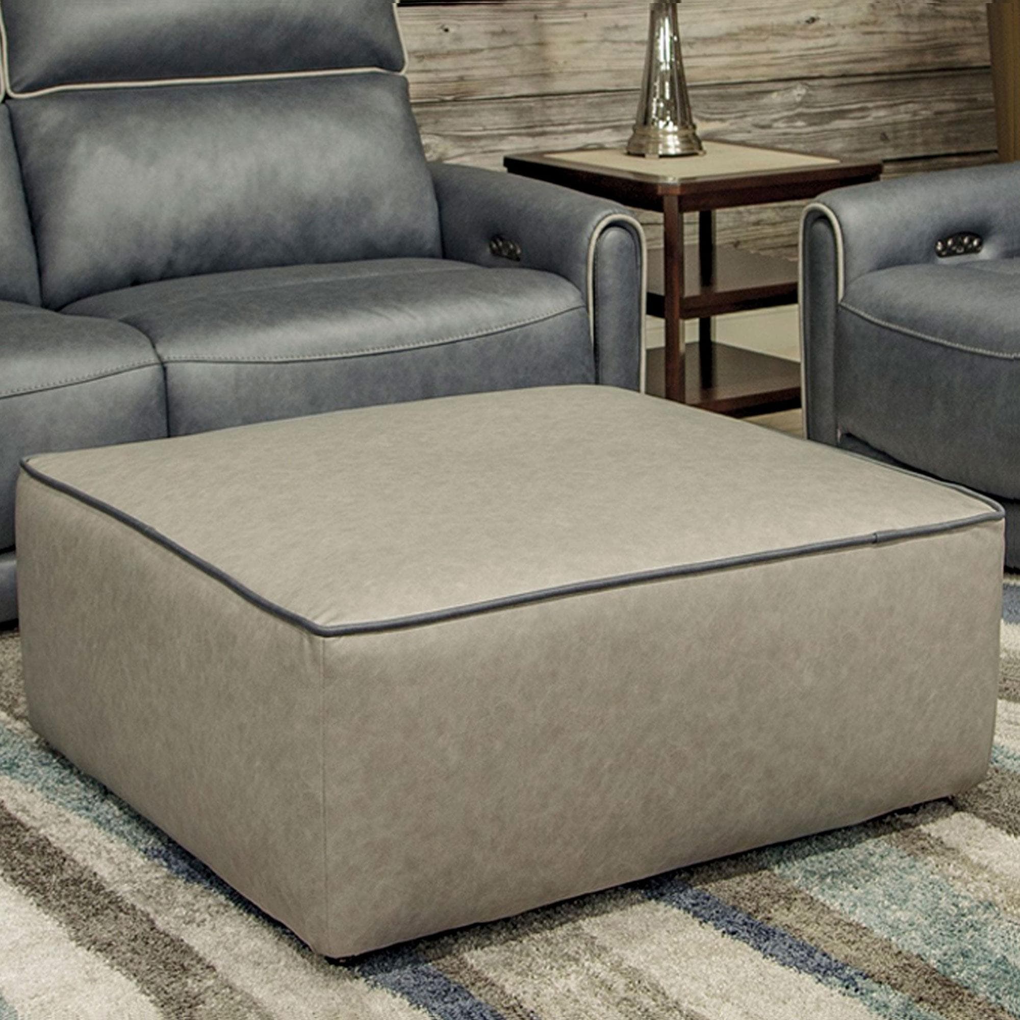 Hartsfield Nico Castered Ottoman in Twilight