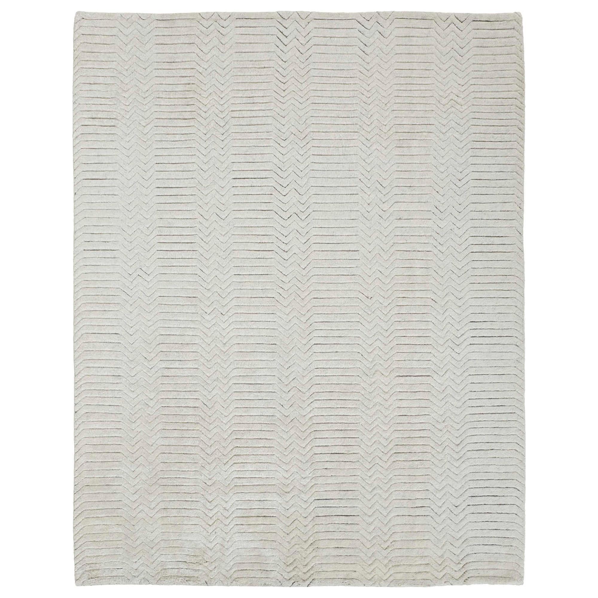 Feizy Silk Shadows 5'6" x 7'5" Graphite Area Rug