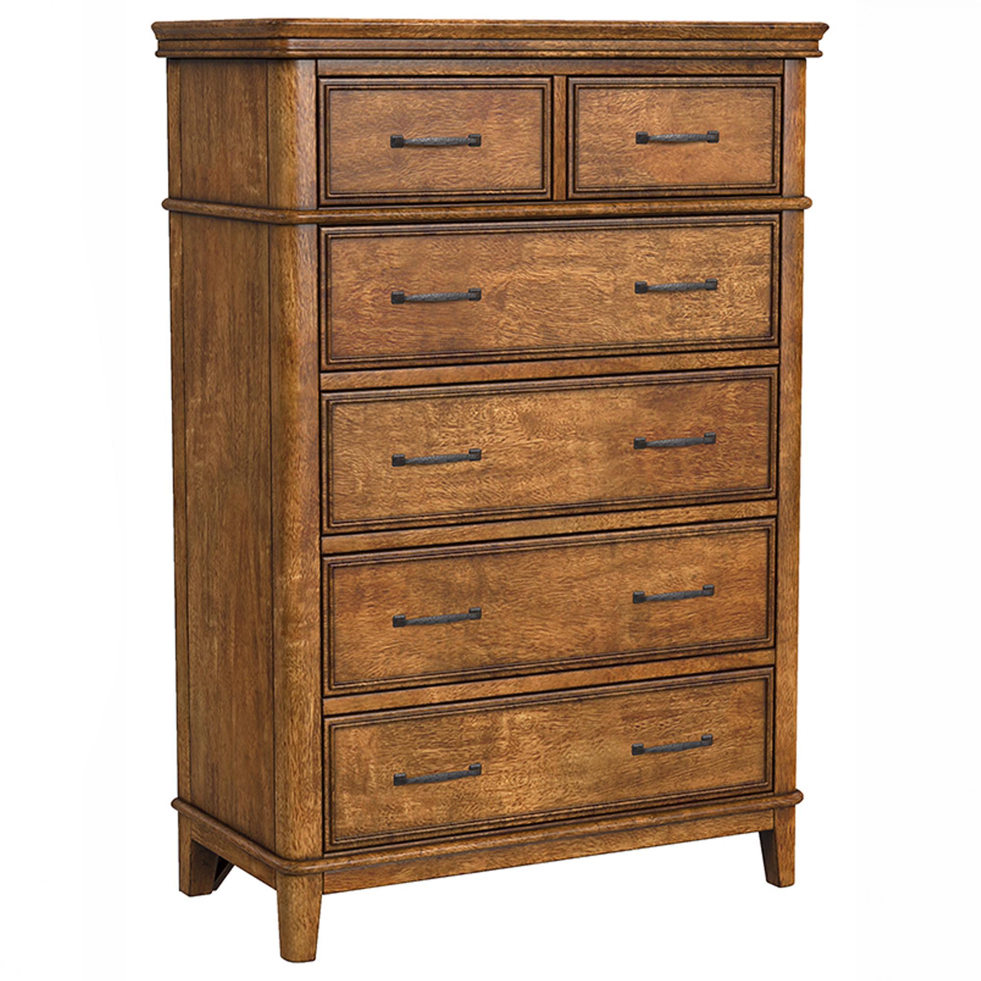 A-America Bandalier 6-Drawer Chest in Warm Russet