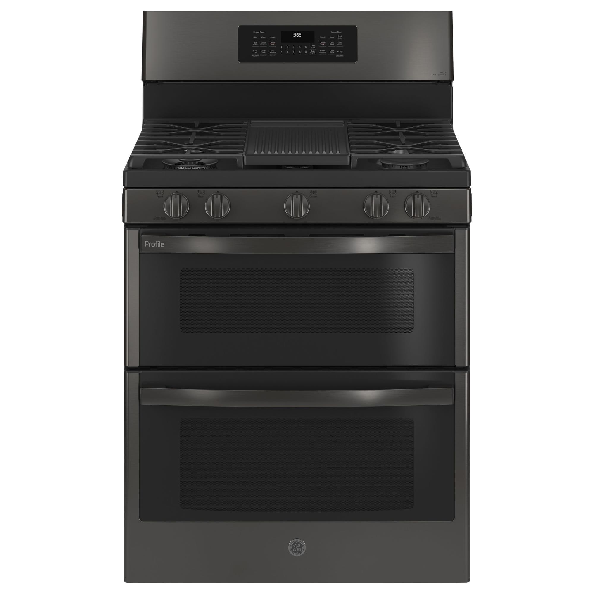 GE Profile 30" Free-Standing Gas Double Oven Convection Range with No ...