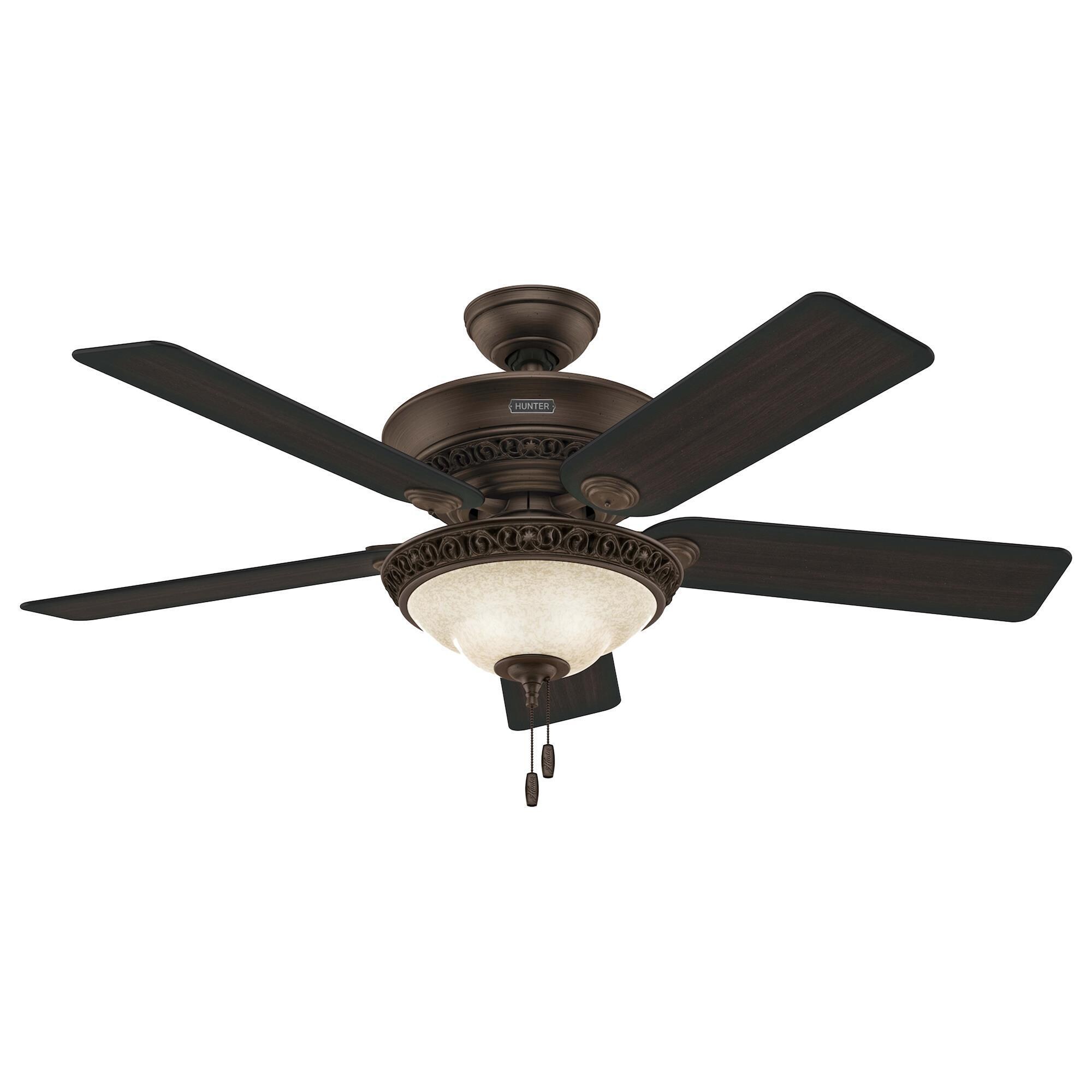 Hunter Italian Countryside 52" Ceiling Fan with Lights in Cocoa