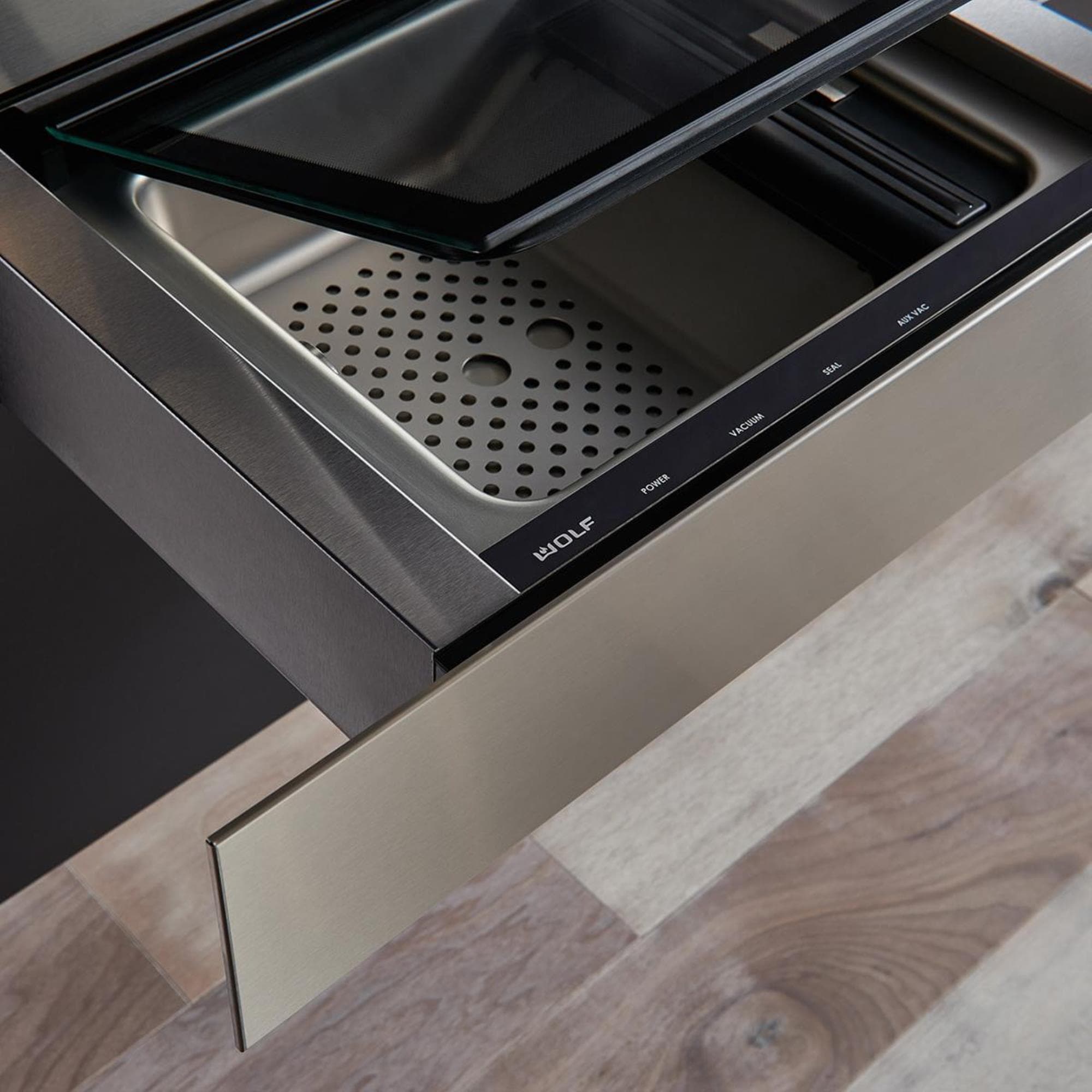 Wolf 24" Vacuum Seal Drawer in Stainless Steel | Nebraska Furniture Mart